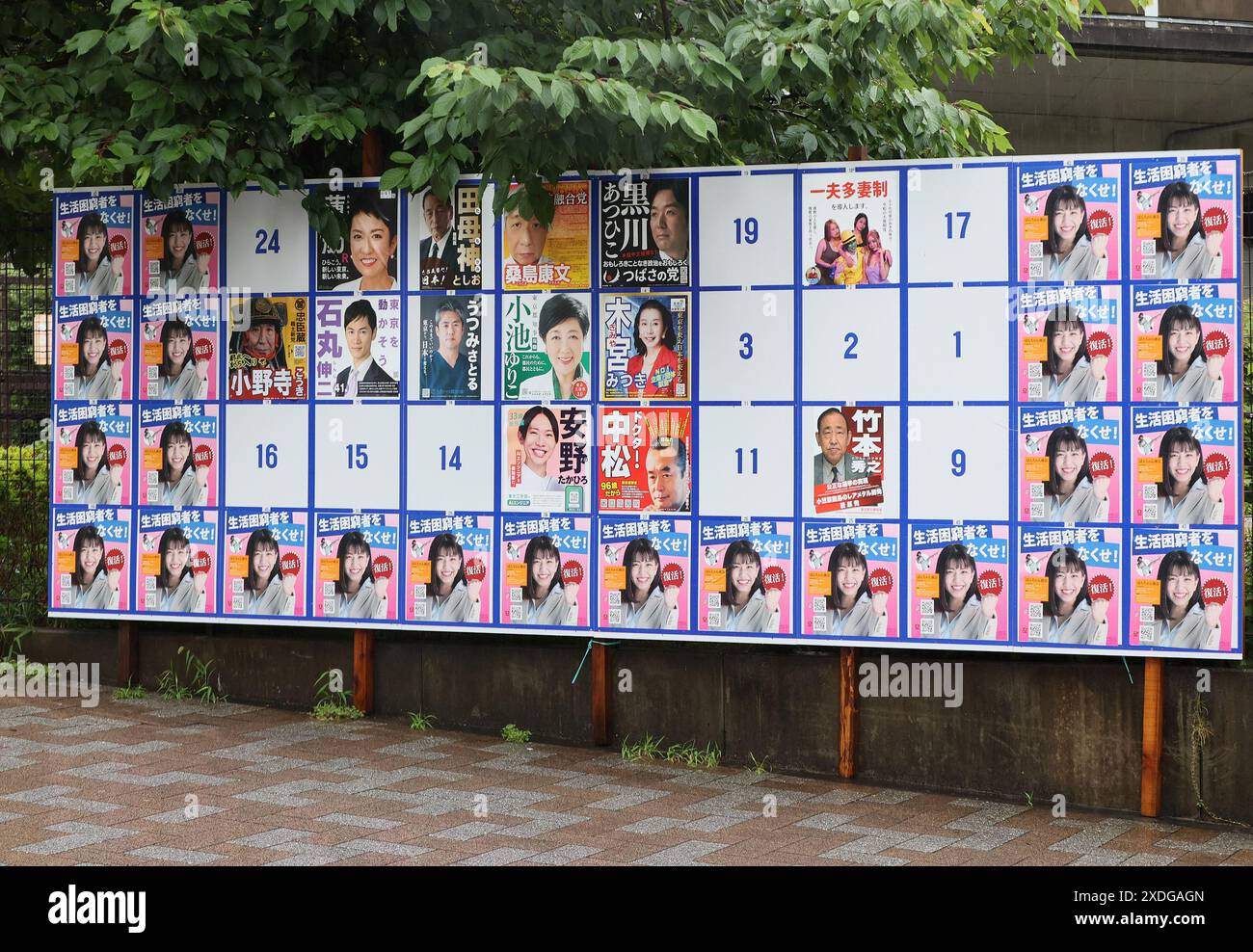 Tokyo, Japan. 21st June, 2024. This picture shows posters of Tokyo ...