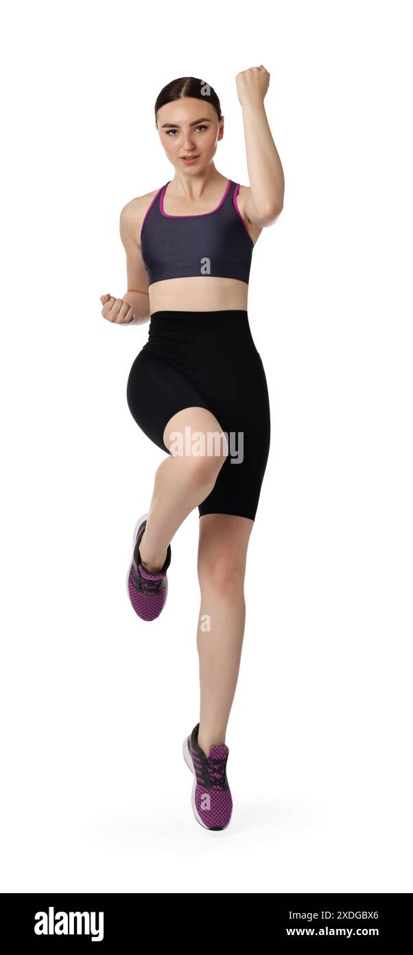 Woman doing cardio fitness Cut Out Stock Images & Pictures - Alamy