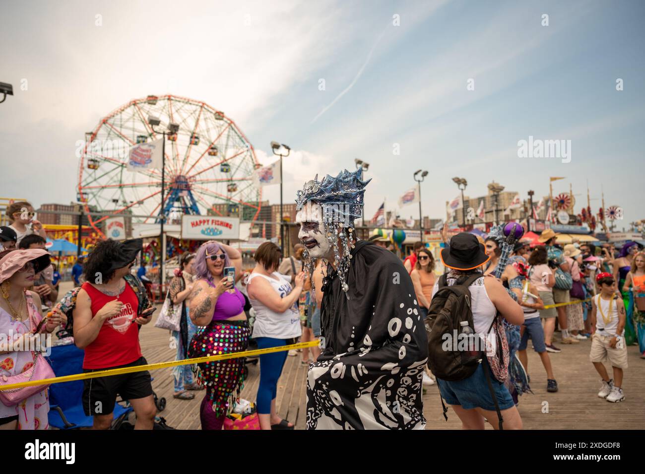 Parade participants march in the 42nd Annual Mermaid Parade in Coney ...