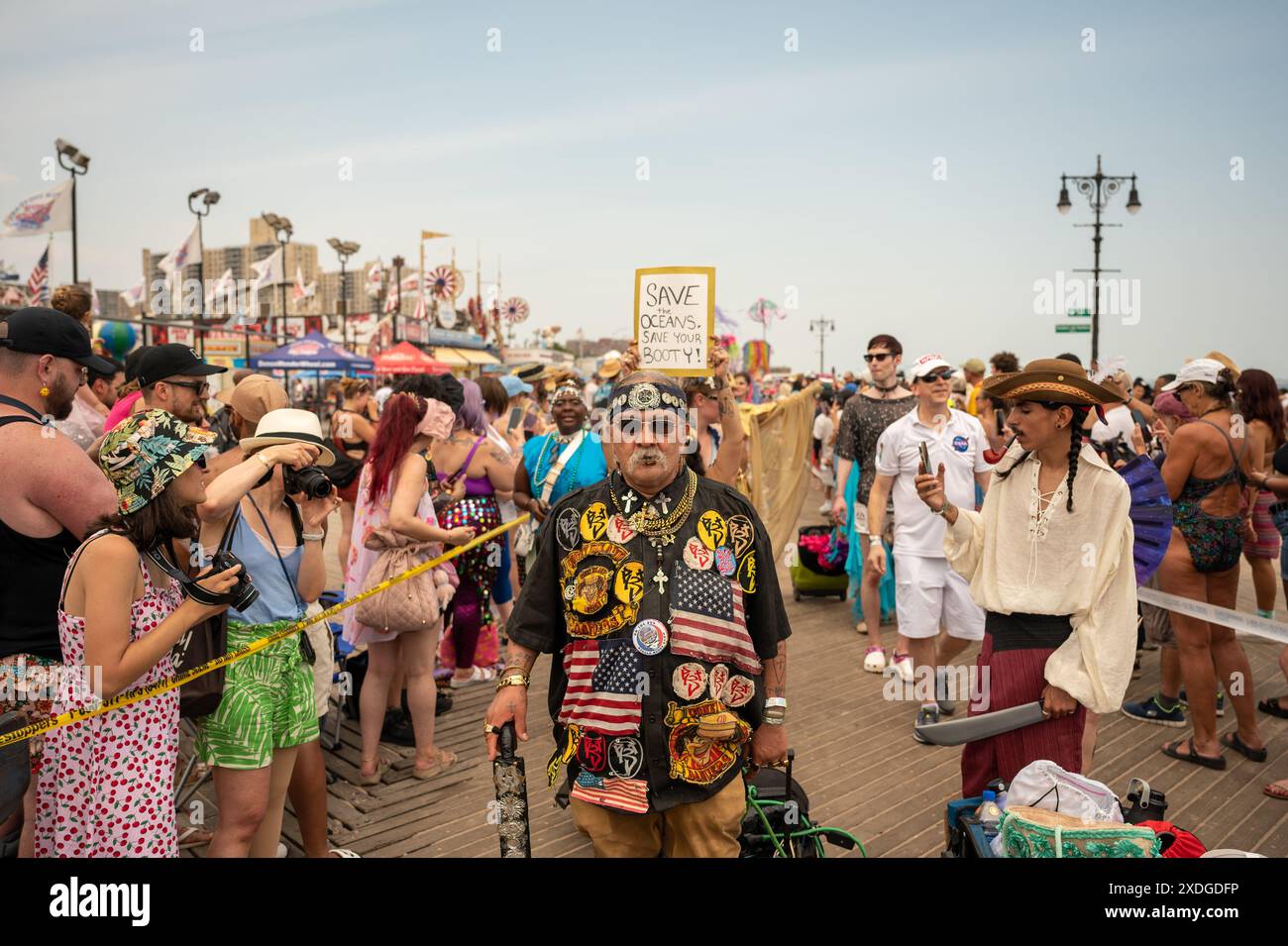 Parade participants march in the 42nd Annual Mermaid Parade in Coney ...