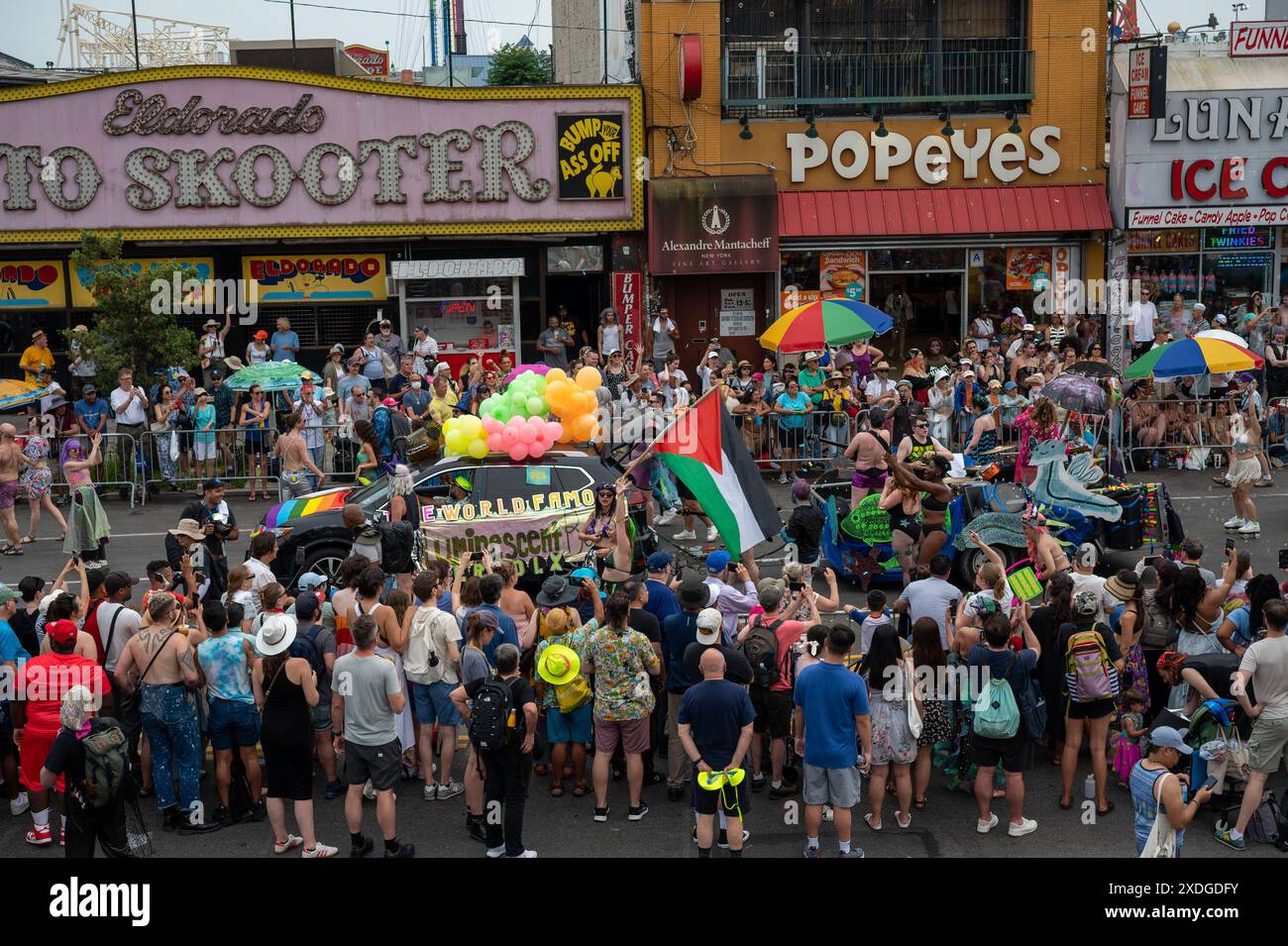 Parade participants march in the 42nd Annual Mermaid Parade in Coney ...