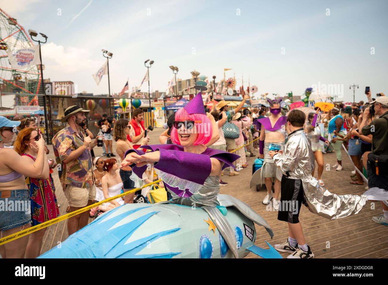 Parade participants march in the 42nd Annual Mermaid Parade in Coney ...