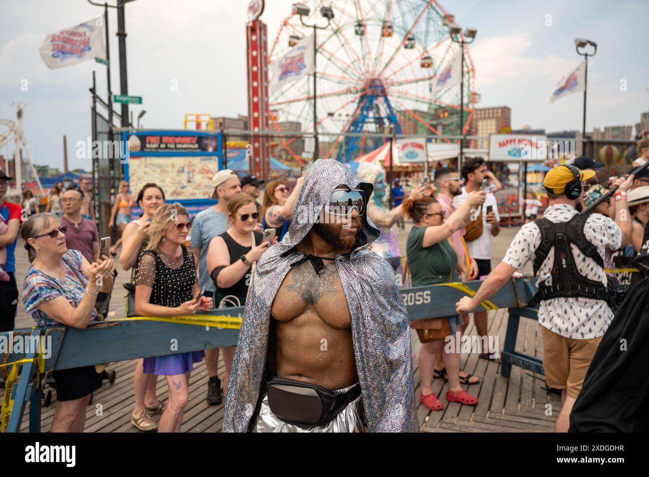 Parade participants march in the 42nd Annual Mermaid Parade in Coney ...