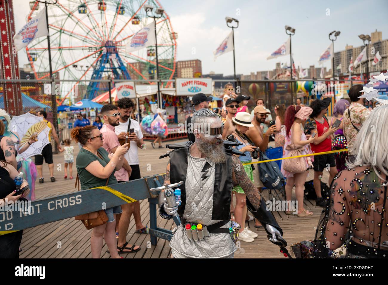 Parade participants march in the 42nd Annual Mermaid Parade in Coney ...