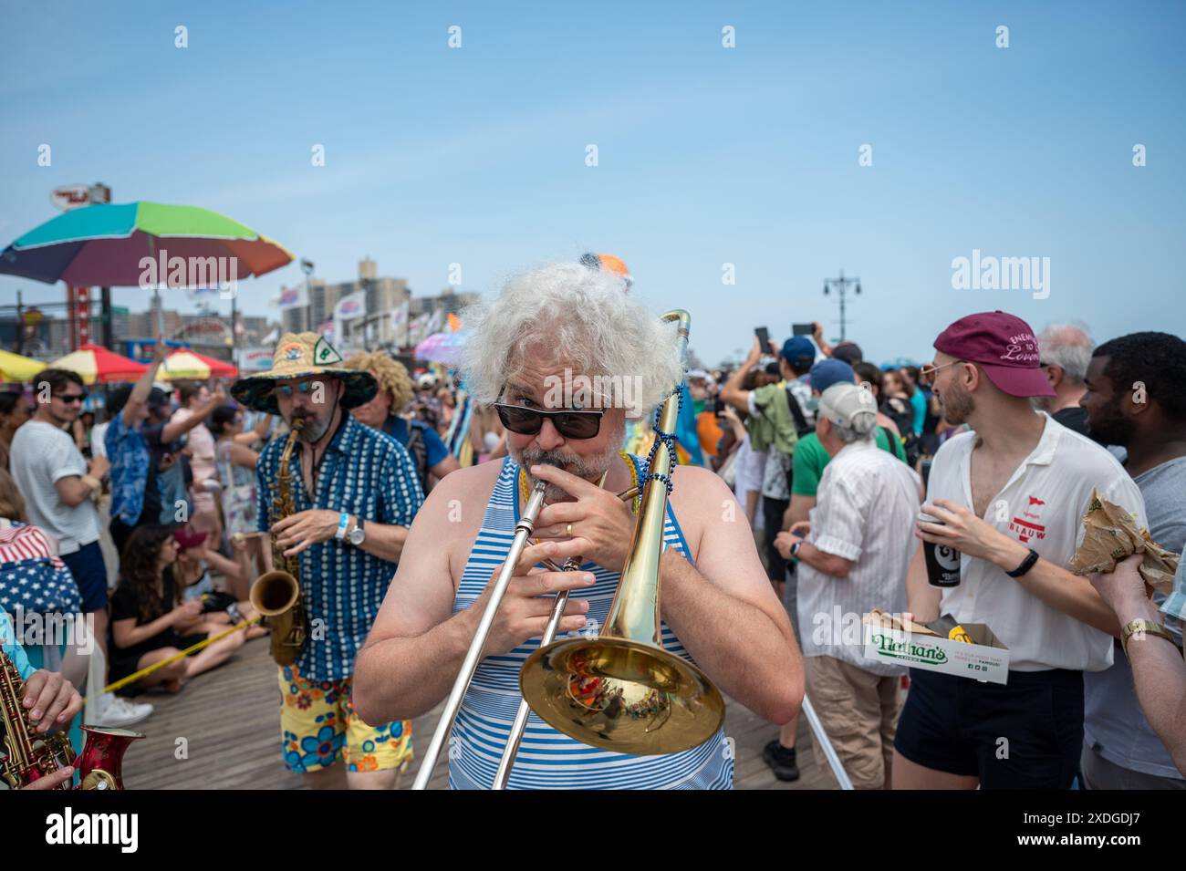 Parade participants march in the 42nd Annual Mermaid Parade in Coney ...
