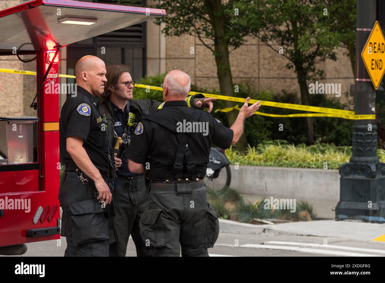 Seattle, USA. 22nd Jun 2024. Mass injury after a metro bus collides ...