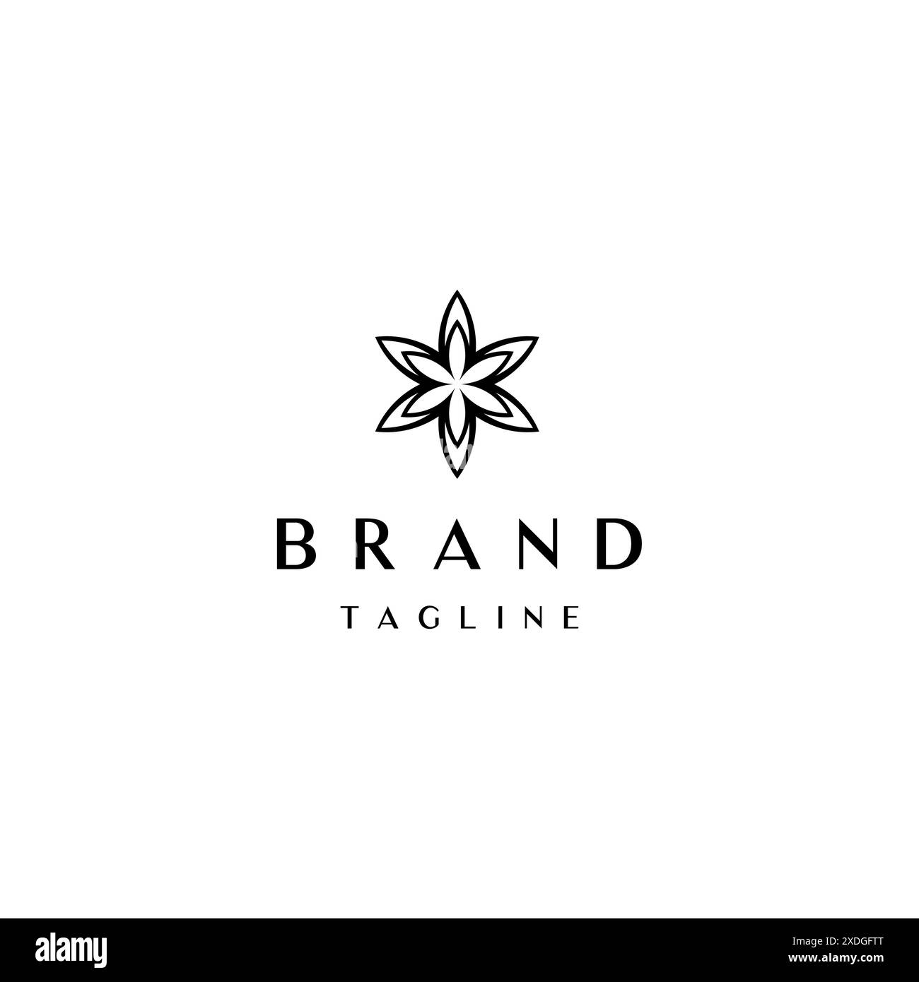 Minimalist Flower Icon Logo Design. Blooming Flower Minimalist Symbol ...