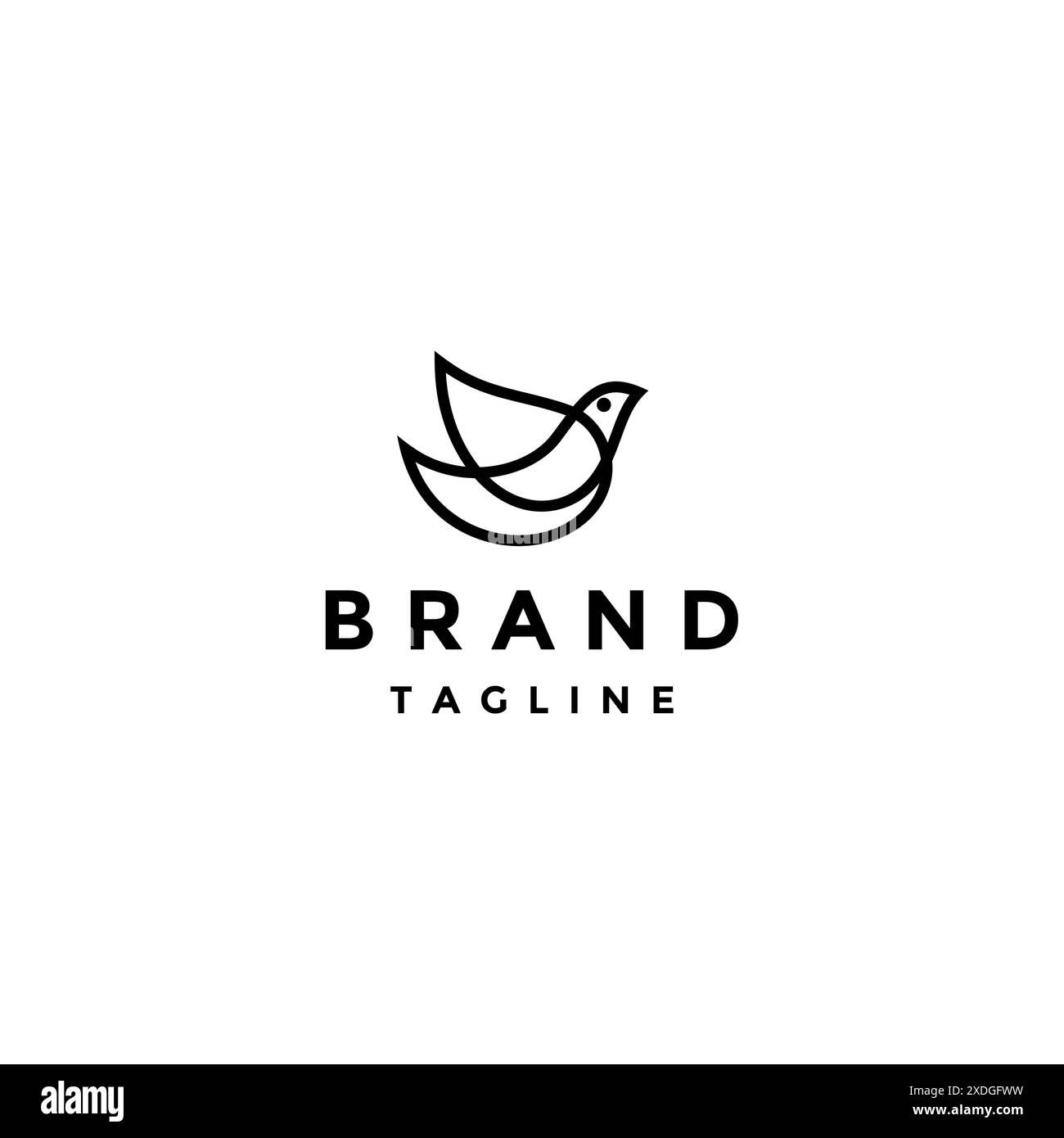 Creative Abstract Premium Bird Line Icon Logo Design. Simple Bird ...