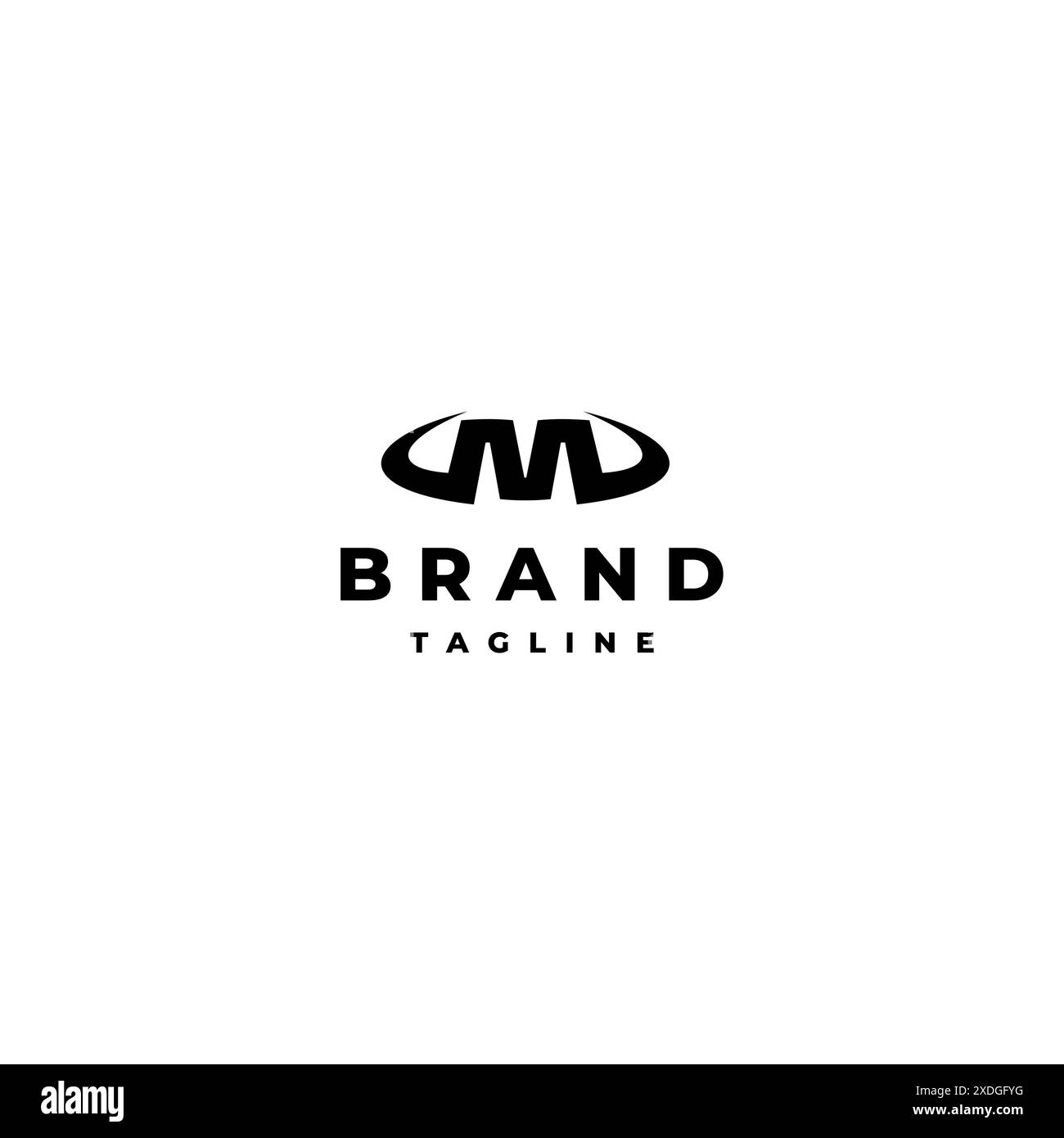 Letter M With Ivory Icon Logo Design. Ancient Elephant Mammoth Icon In ...