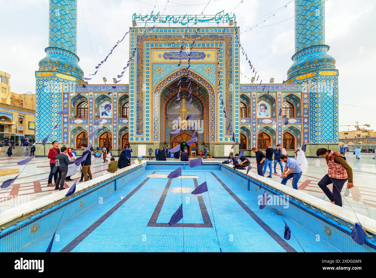 Tehran, Iran - 18 October, 2018: Wonderful colorful view of Imamzadeh ...