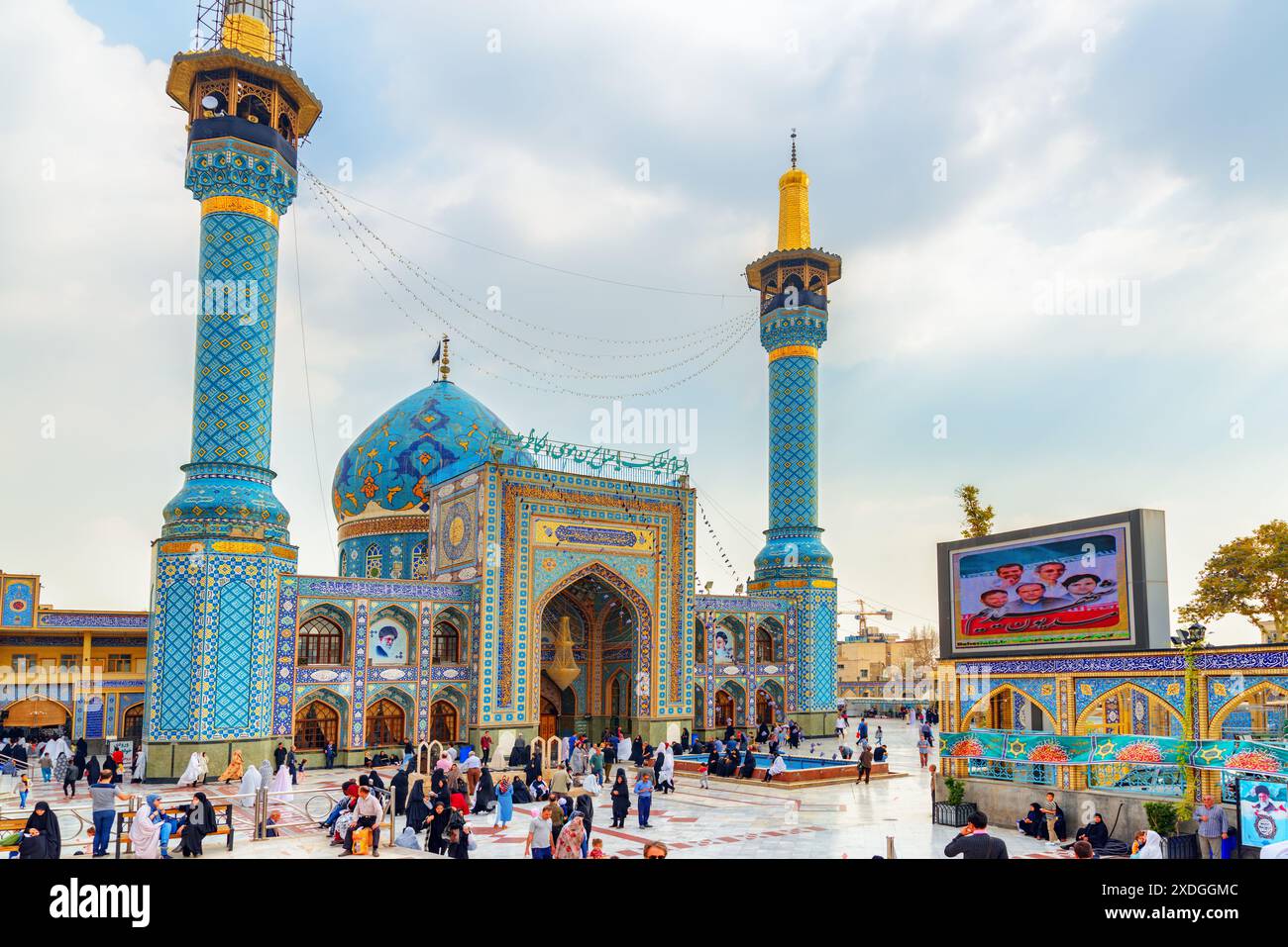 Tehran, Iran - 18 October, 2018: Wonderful colorful view of Imamzadeh ...