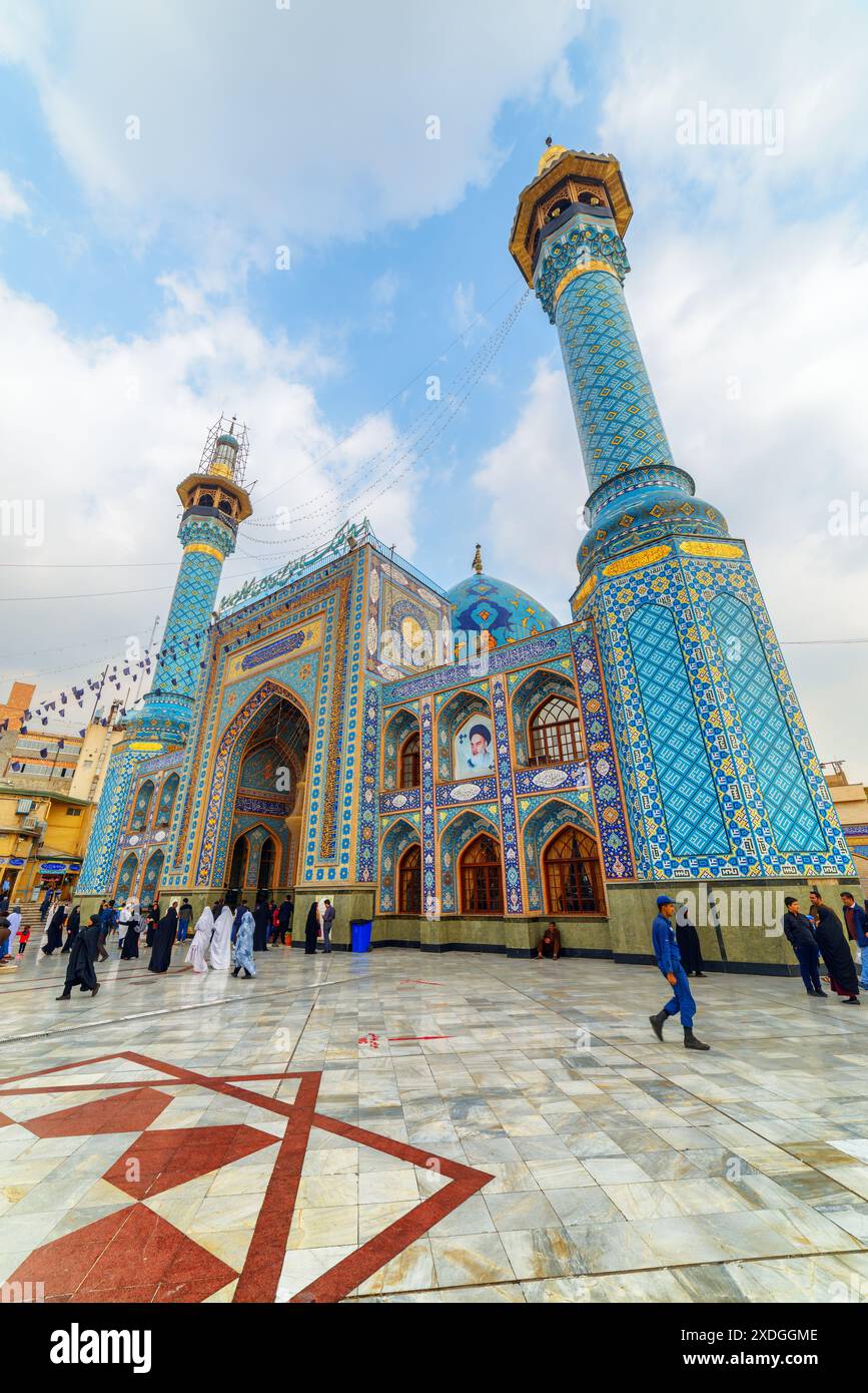 Tehran, Iran - 18 October, 2018: Wonderful colorful view of Imamzadeh ...