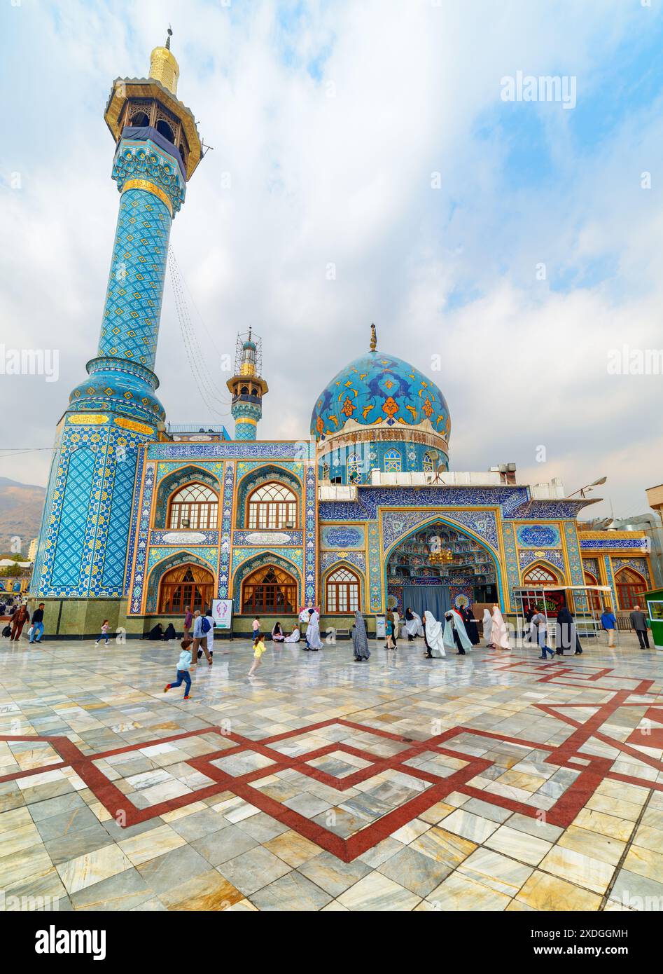 Tehran, Iran - 18 October, 2018: Wonderful colorful view of Imamzadeh ...