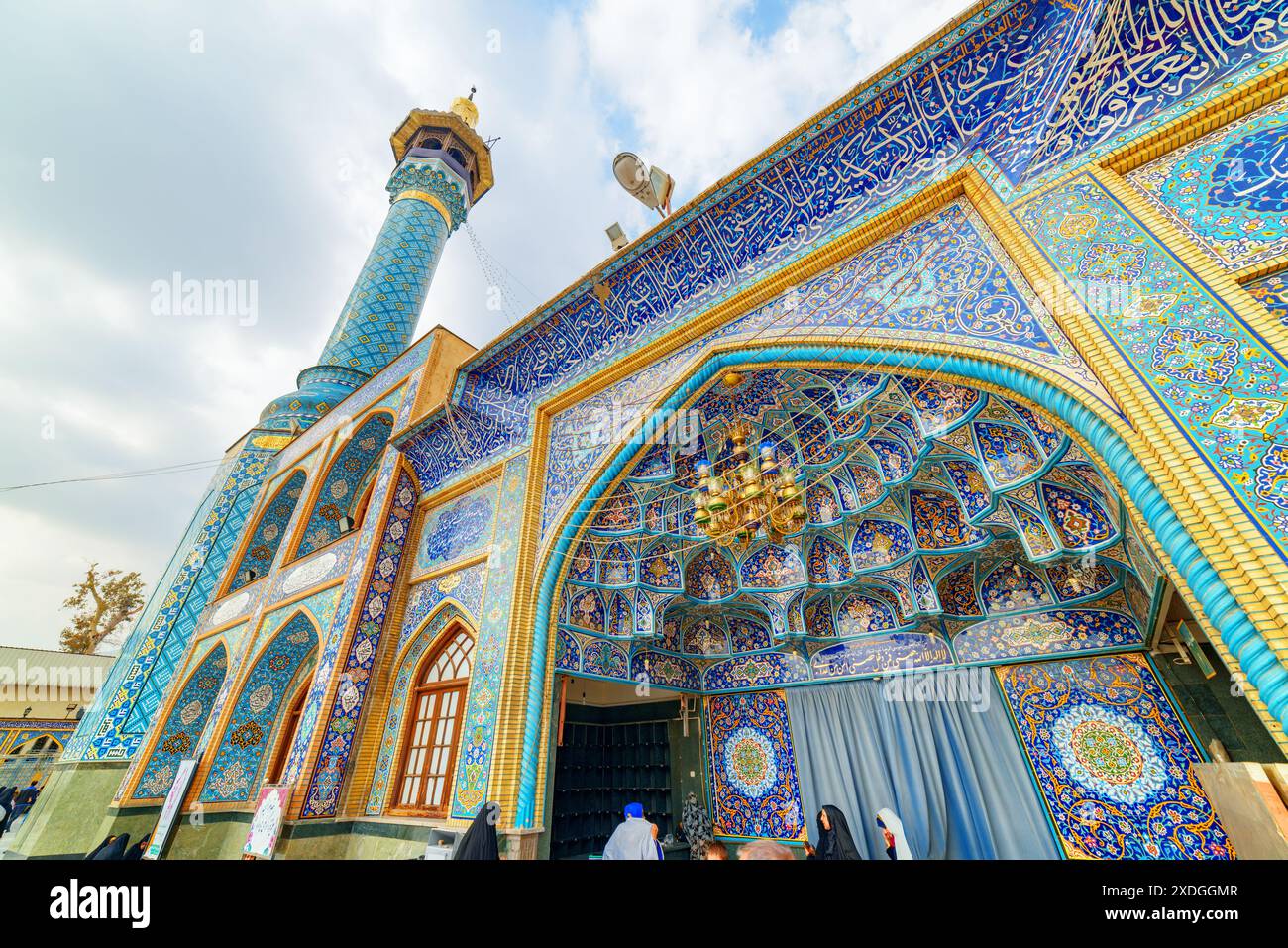 Tehran, Iran - 18 October, 2018: Wonderful colorful view of Imamzadeh ...