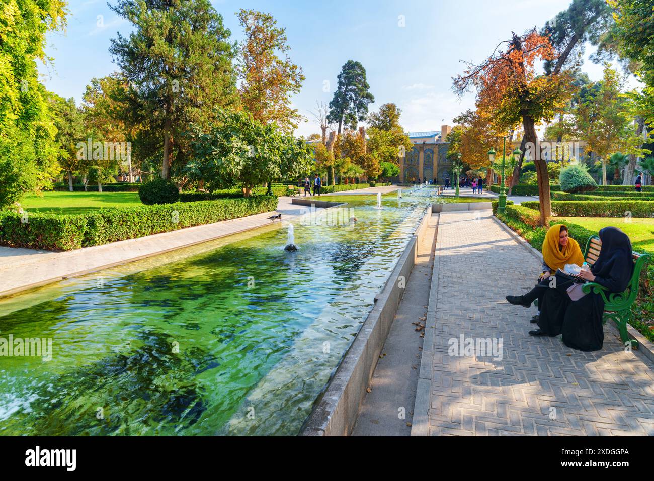 Tehran, Iran - 19 October, 2018: Tourists and residents enjoying views ...