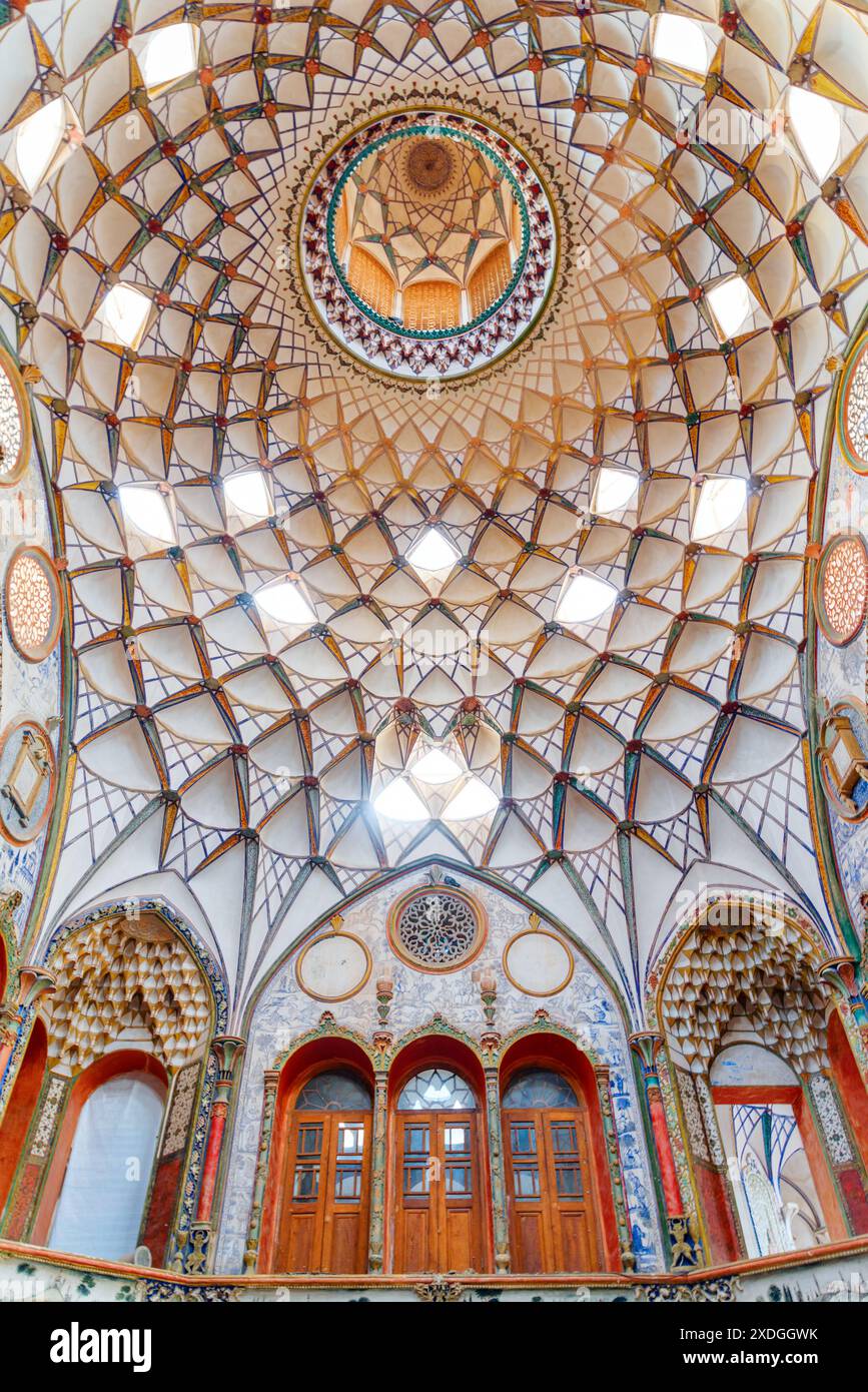 Kashan, Iran - 21 October, 2018: Awesome interior of the Borujerdi ...