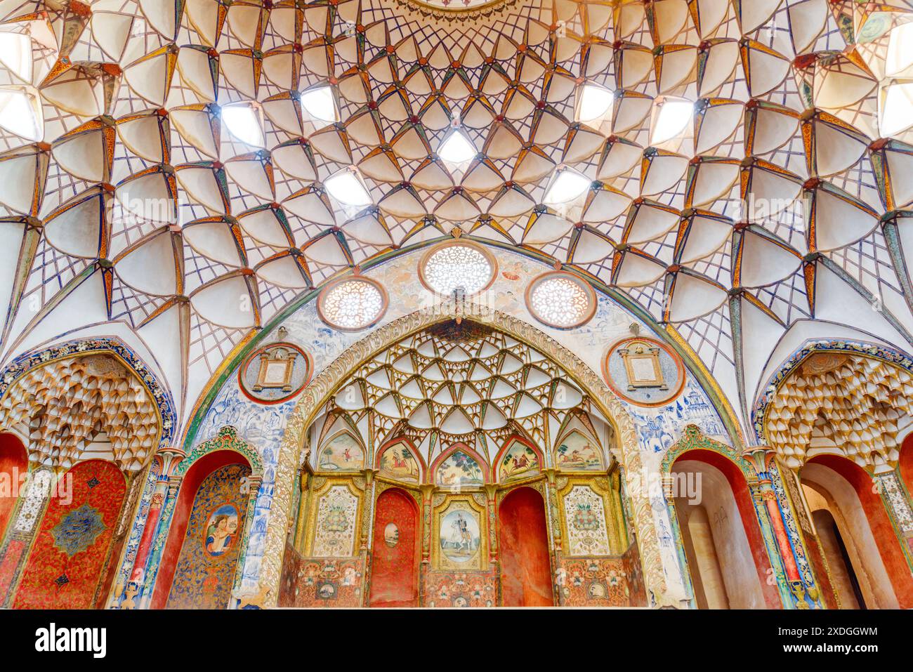 Kashan, Iran - 21 October, 2018: Awesome interior of the Borujerdi ...