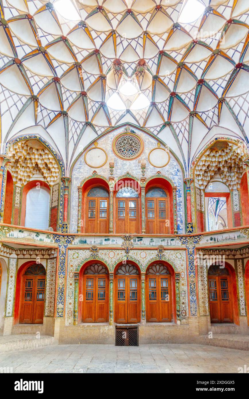 Kashan, Iran - 21 October, 2018: Awesome interior of the Borujerdi ...