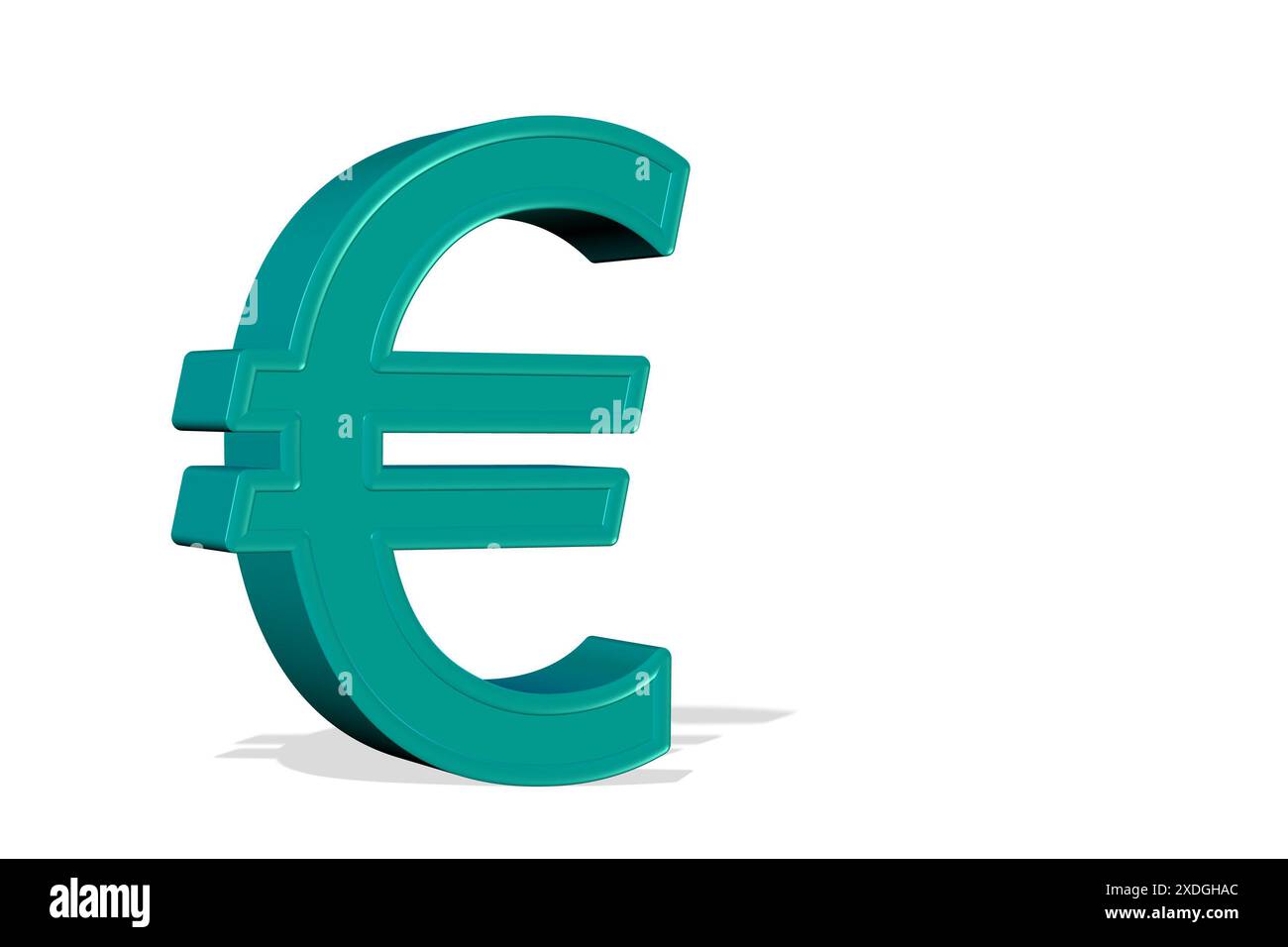 Green euro symbol against a white background Stock Photo - Alamy