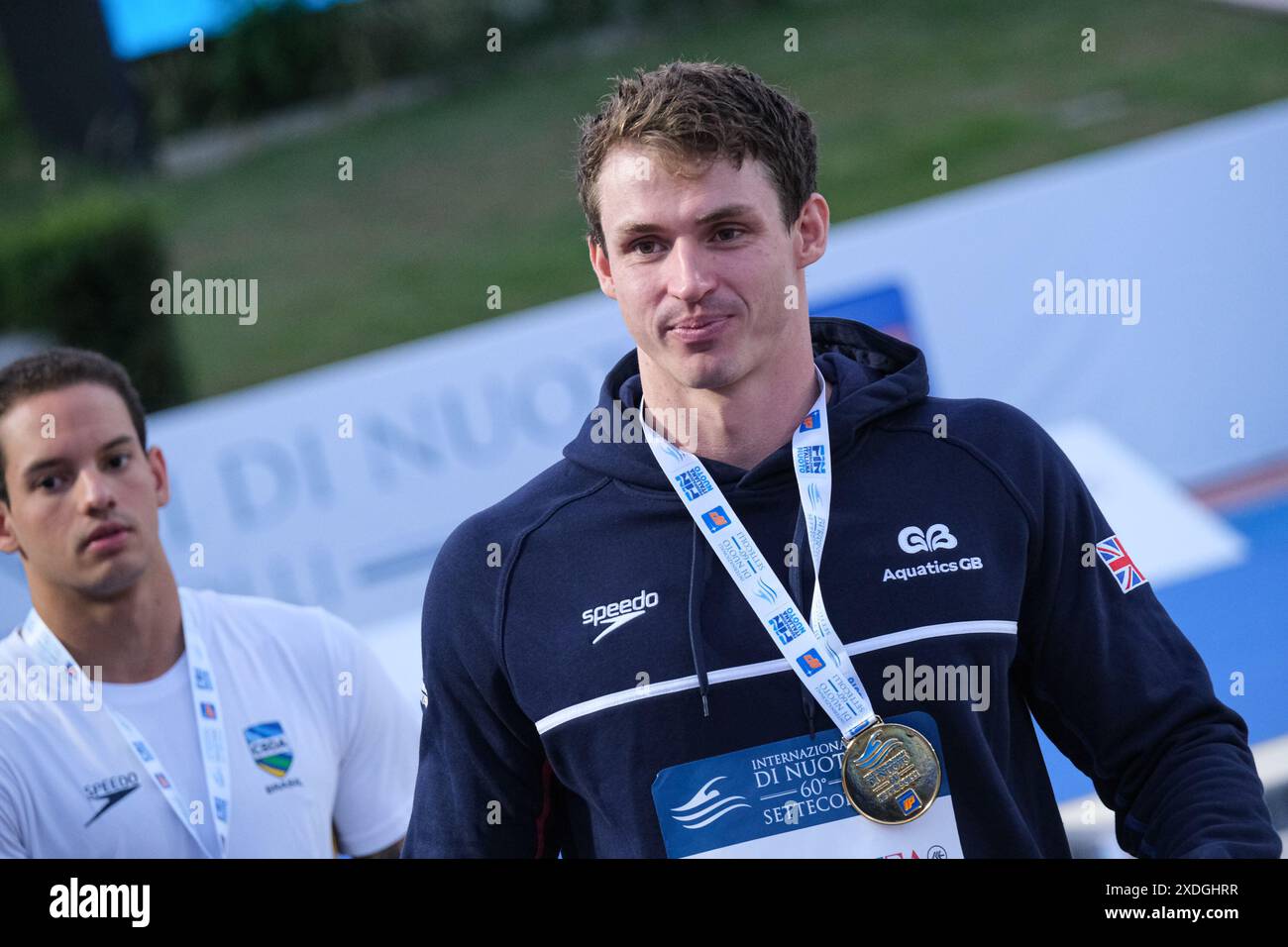 Rome, Italy. 21st June, 2024. Benjamin Proud of Great Britain on Podium ...