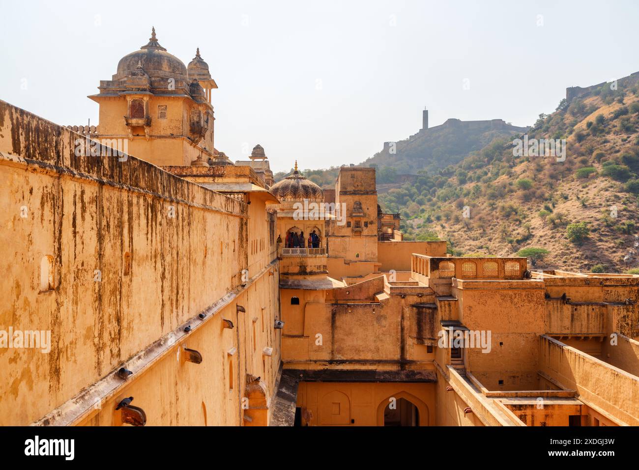 Jaipur, India - 12 November, 2018: Fabulous view of the Amer Fort and ...