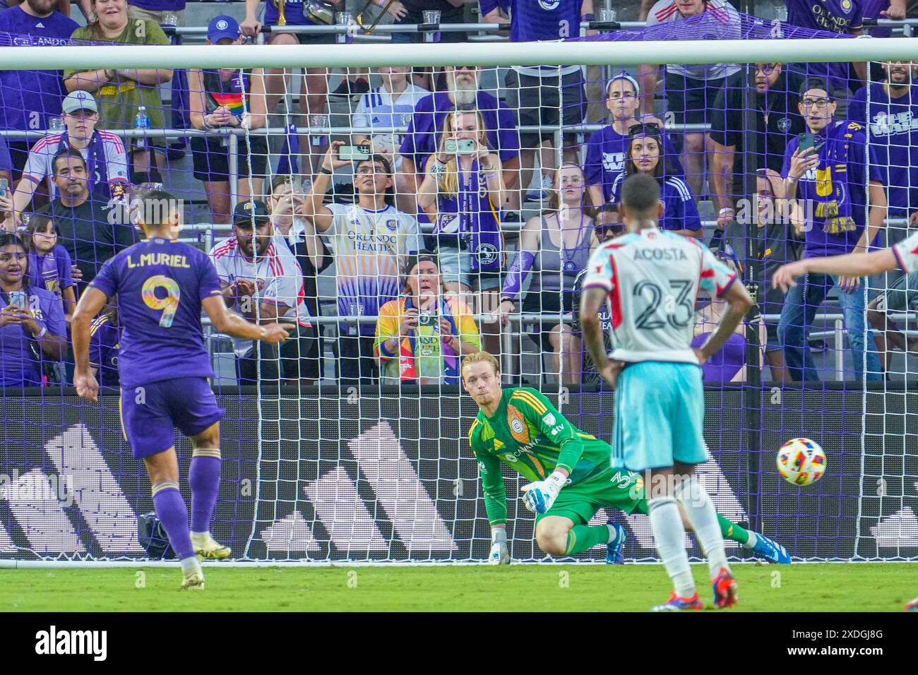 Orlando, Florida, USA, June 22, 2024, Chicago Fire goalkeeper Chris ...