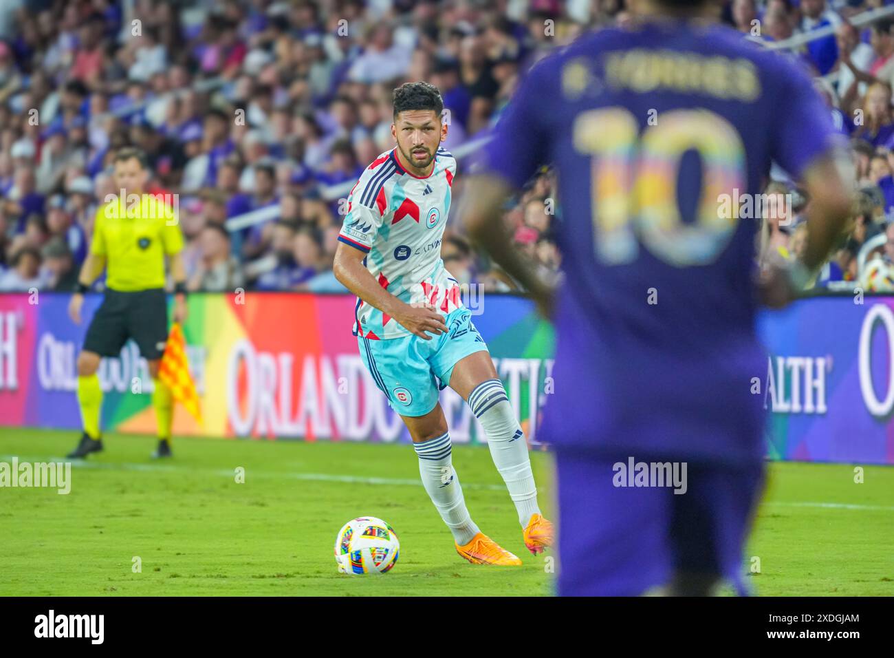Orlando, Florida, USA, June 22, 2024, Chicago Fire player Mauricio ...