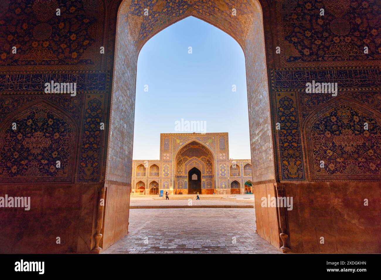 Isfahan, Iran - 23 October, 2018: Amazing view of courtyard of the Shah ...
