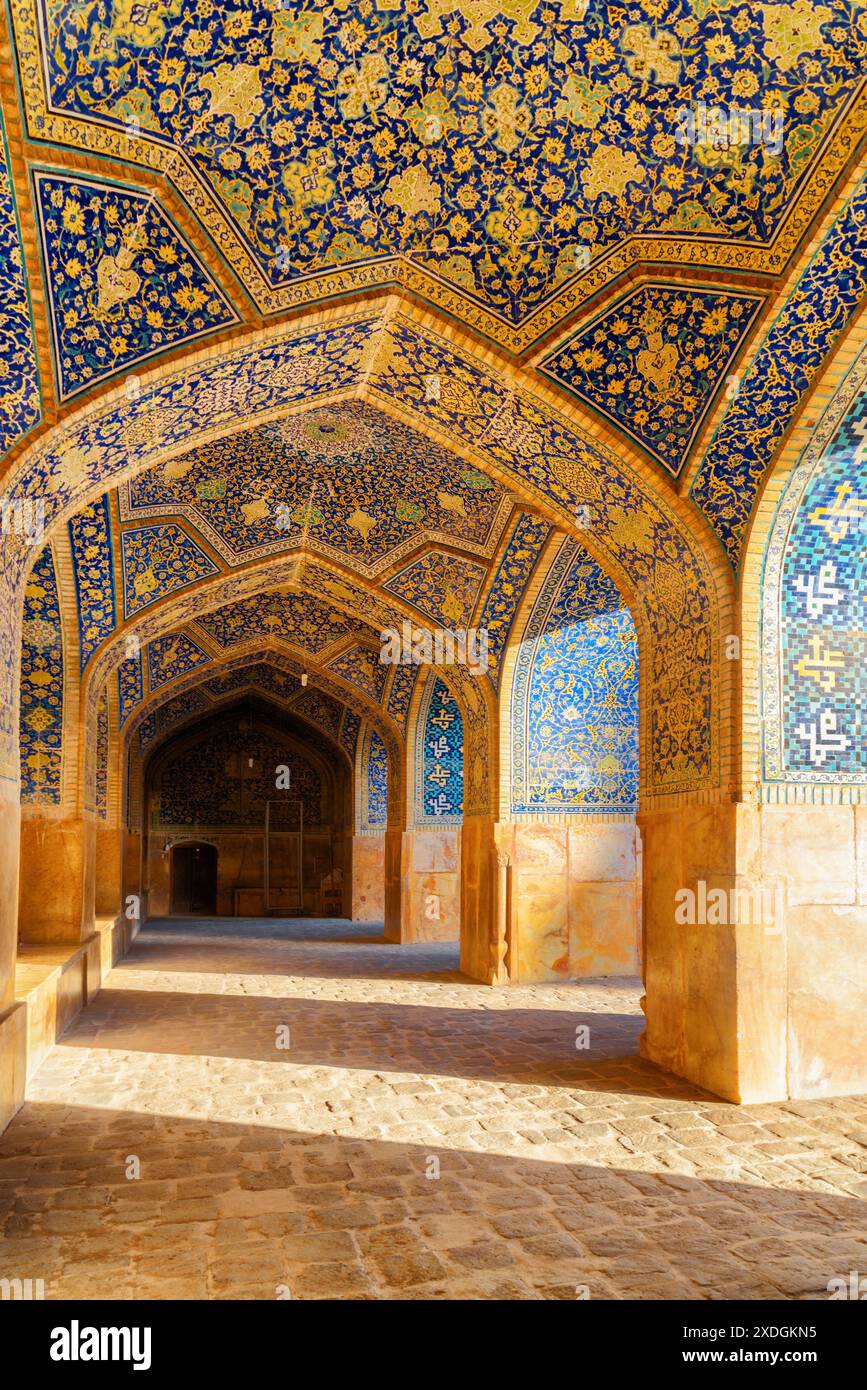 Isfahan, Iran - 23 October, 2018: Awesome vaulted arch passageway at ...
