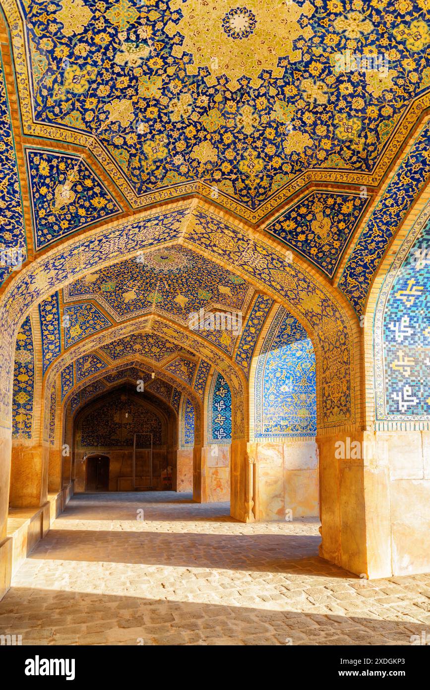 Isfahan, Iran - 23 October, 2018: Awesome vaulted arch passageway at ...