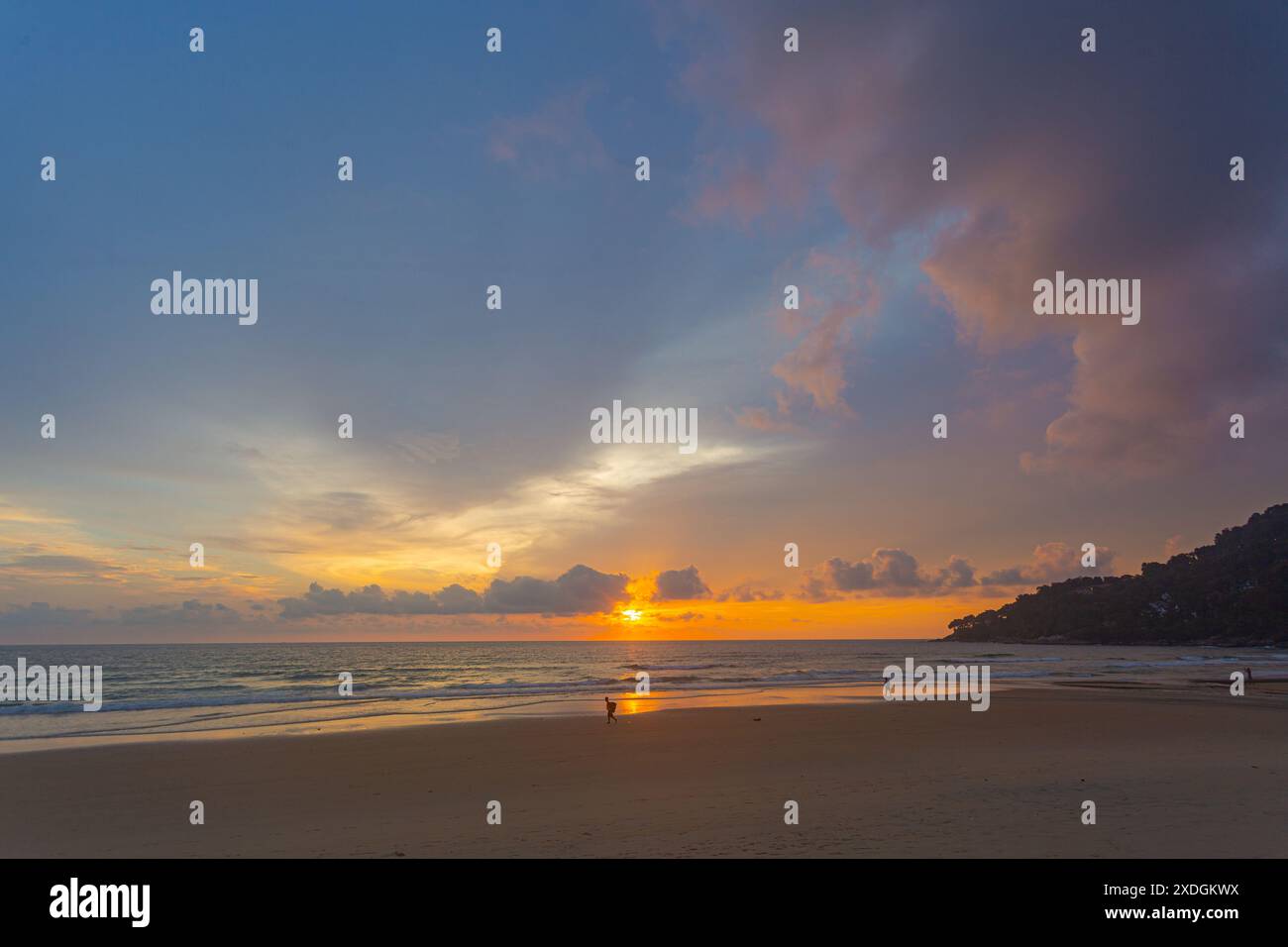 amazing sky at sunset. Scene of Colorful romantic sky sunset with cloud ...