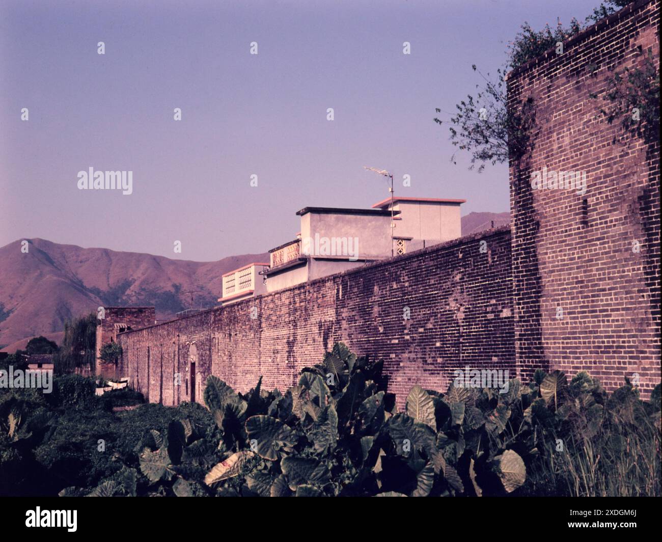 View of the west face of Kat Hing Wai, a Walled Village in Kam Tin, New ...
