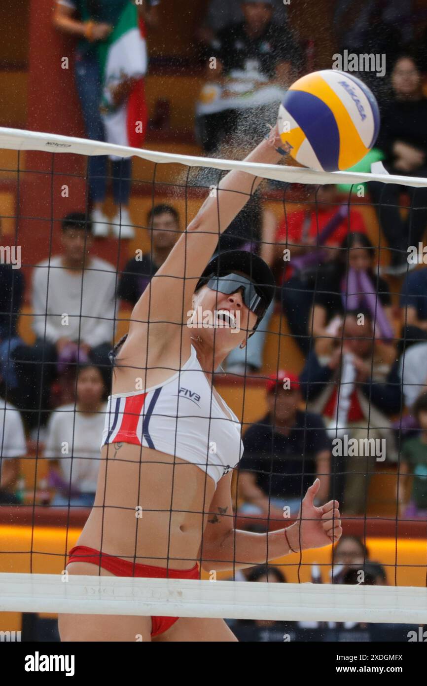 Kianny Araya Quezada #2 of Team Costa Rica competes against Team Mexico ...
