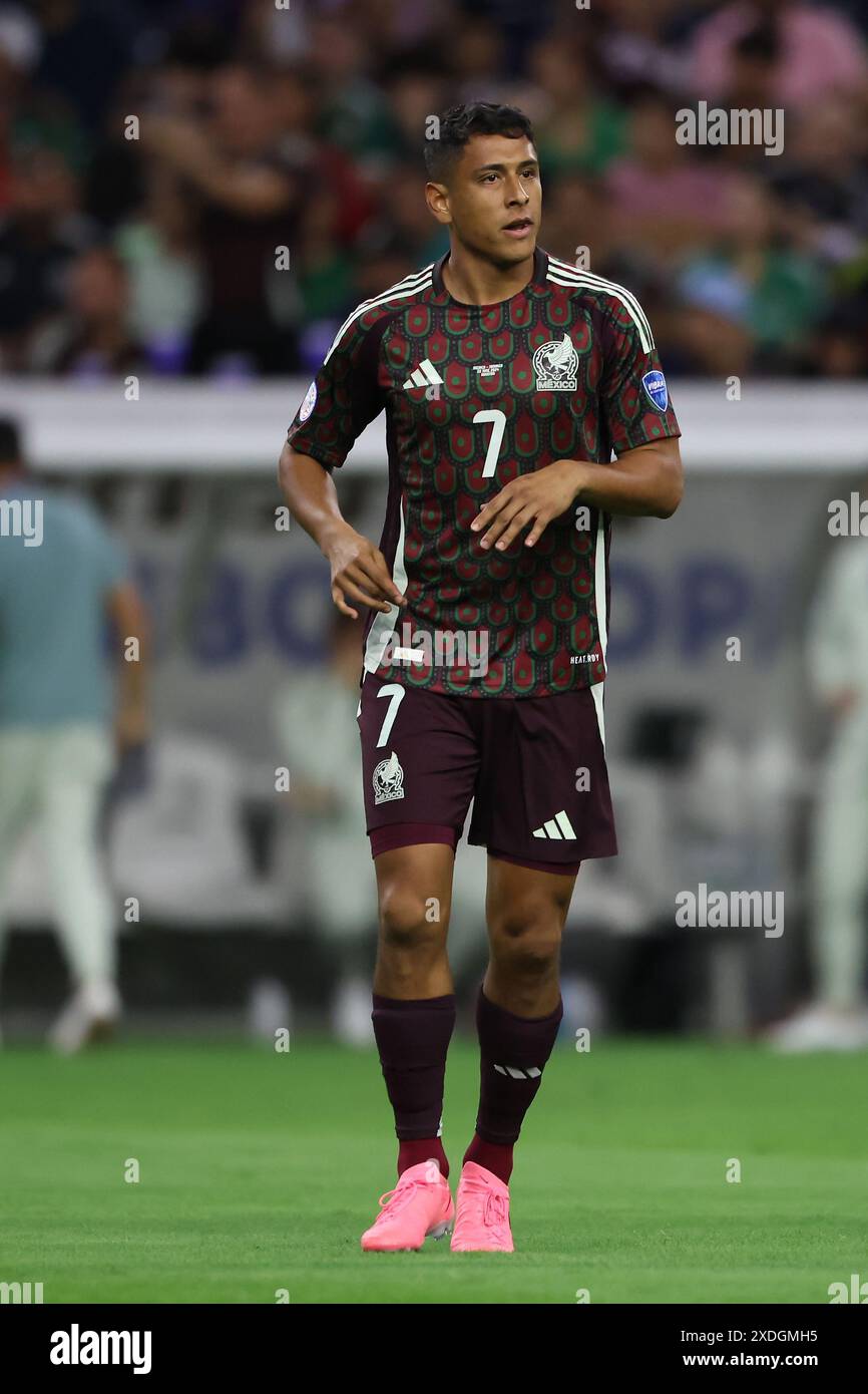 June 22, 2024, Houston, Houston, Tx, USA: Luis Romo of Mexico looks on ...