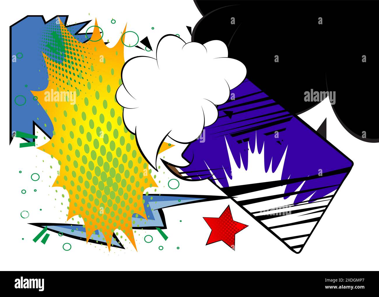 Cool abstract cartoon backdrop, comic book background. Retro vector ...
