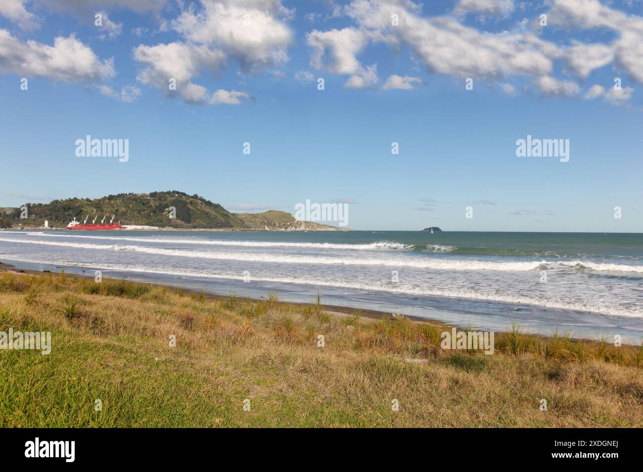 Beach at Poverty Bay - Gisborne North Island of New Zealand Stock Photo ...