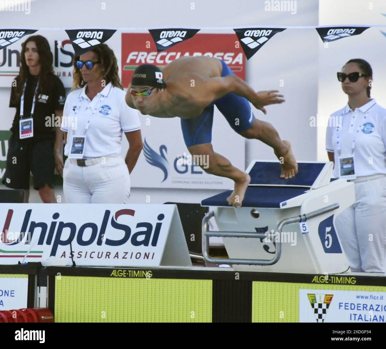 Japanese swimmer Daiya Seto dives off the starting block at the Sette ...