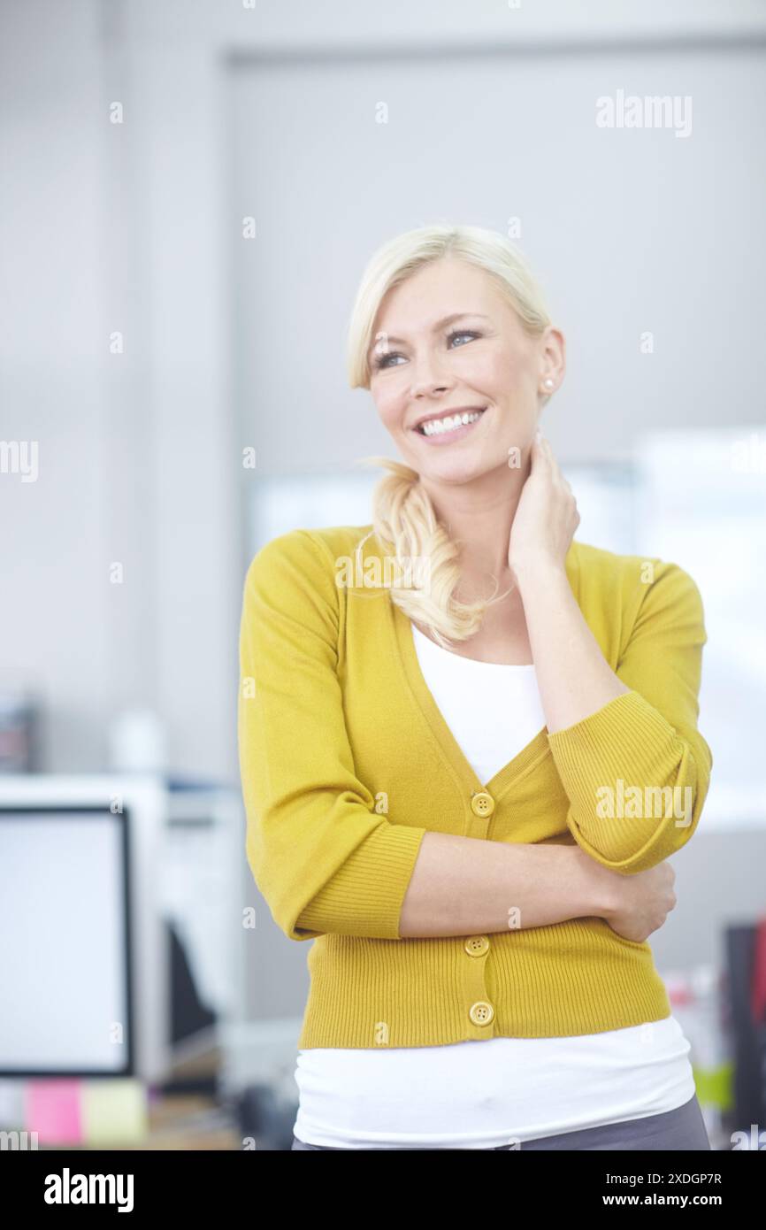 Beautiful female leader thinking start hi-res stock photography and ...