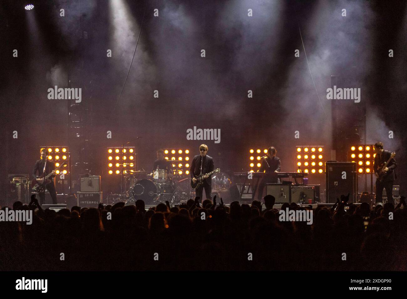 Interpol live bei einem Konzert in der ZAG Arena. Hannover, 21.06.2024 ...