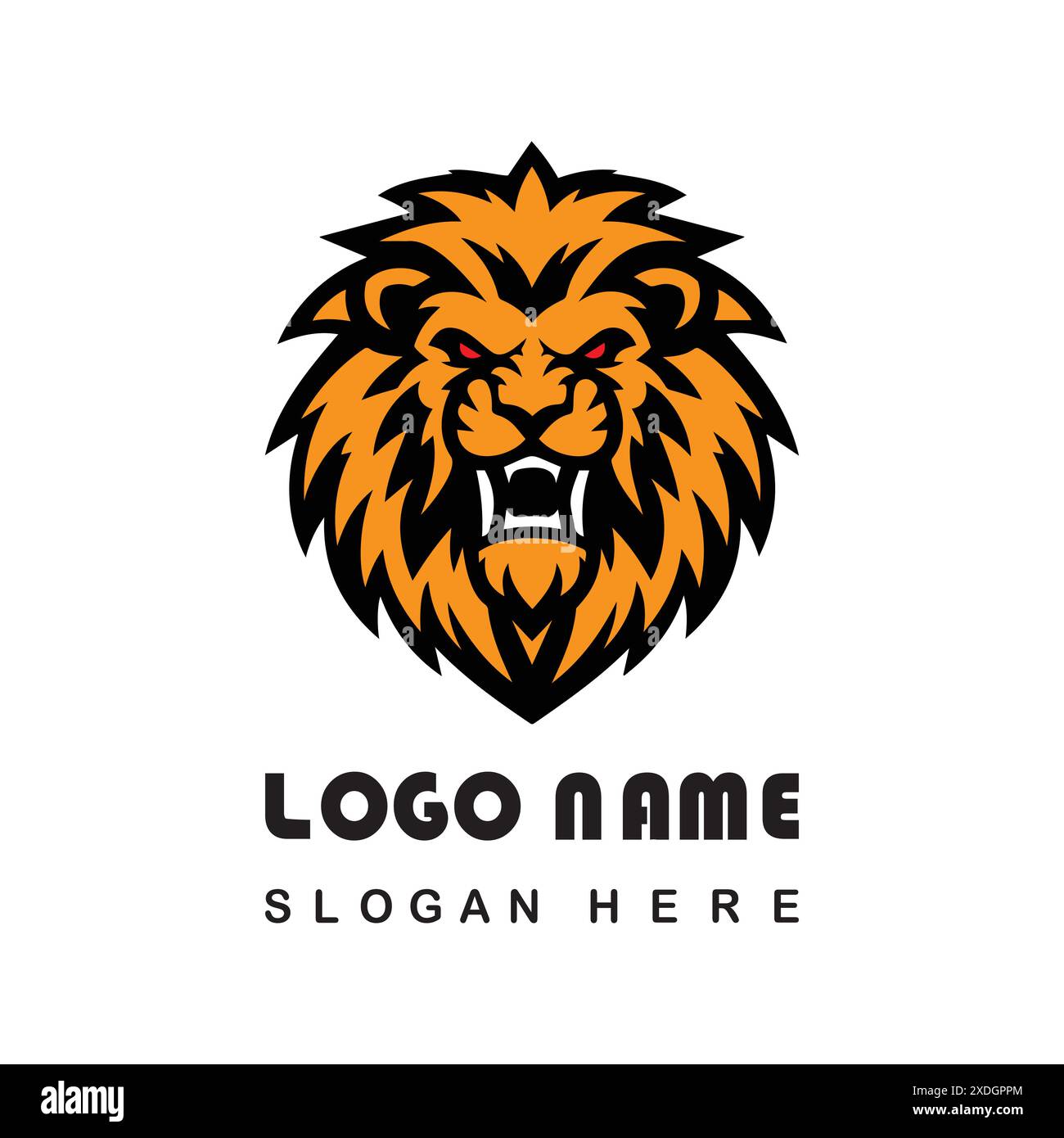 Angry Lion Face Logo With Vector File Stock Vector Image & Art - Alamy