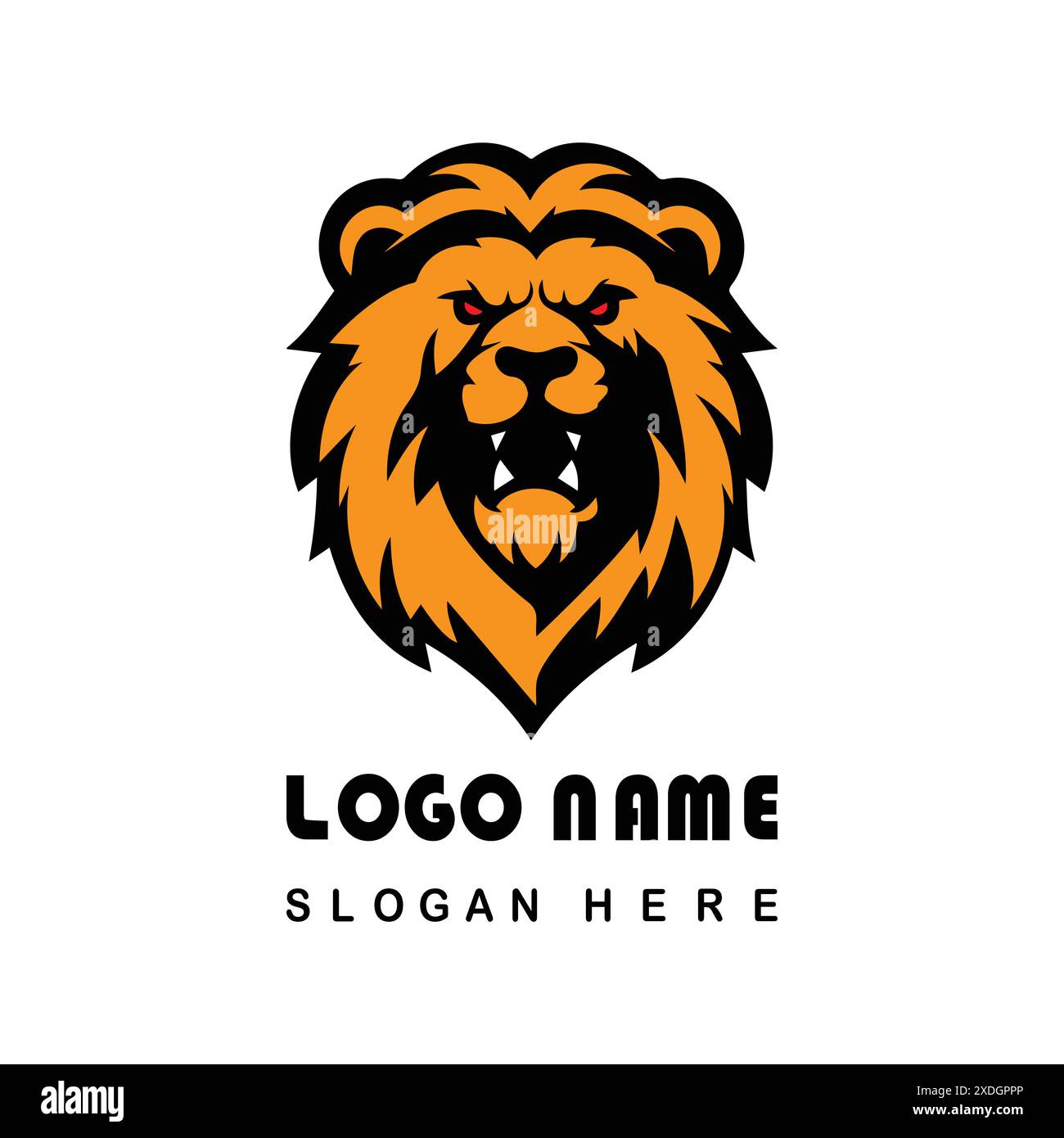 Angry Lion Face Logo With Vector File Stock Vector Image & Art - Alamy