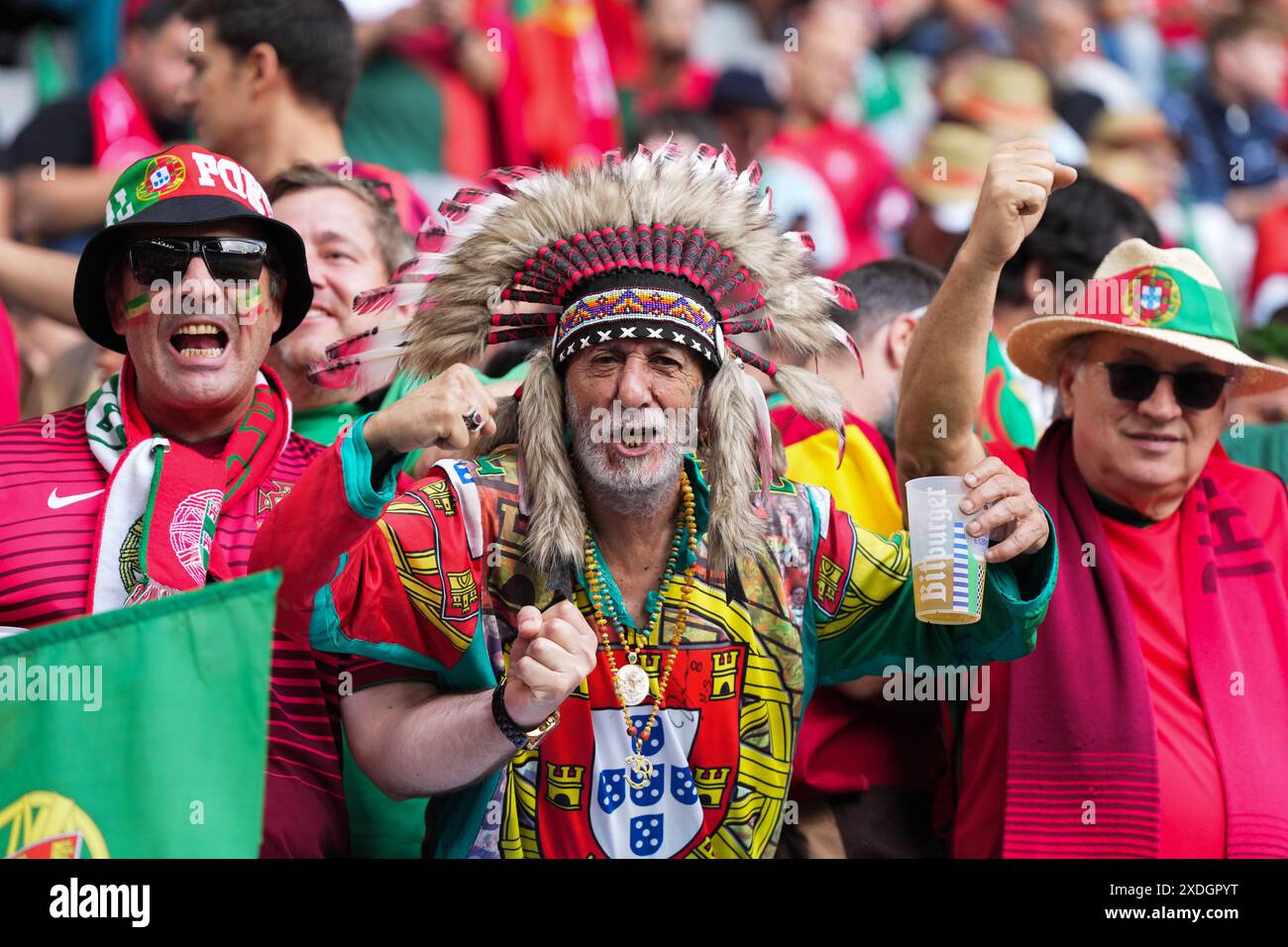 Dortmund. 22nd June, 2024. Portugal's fans are seen before the UEFA ...