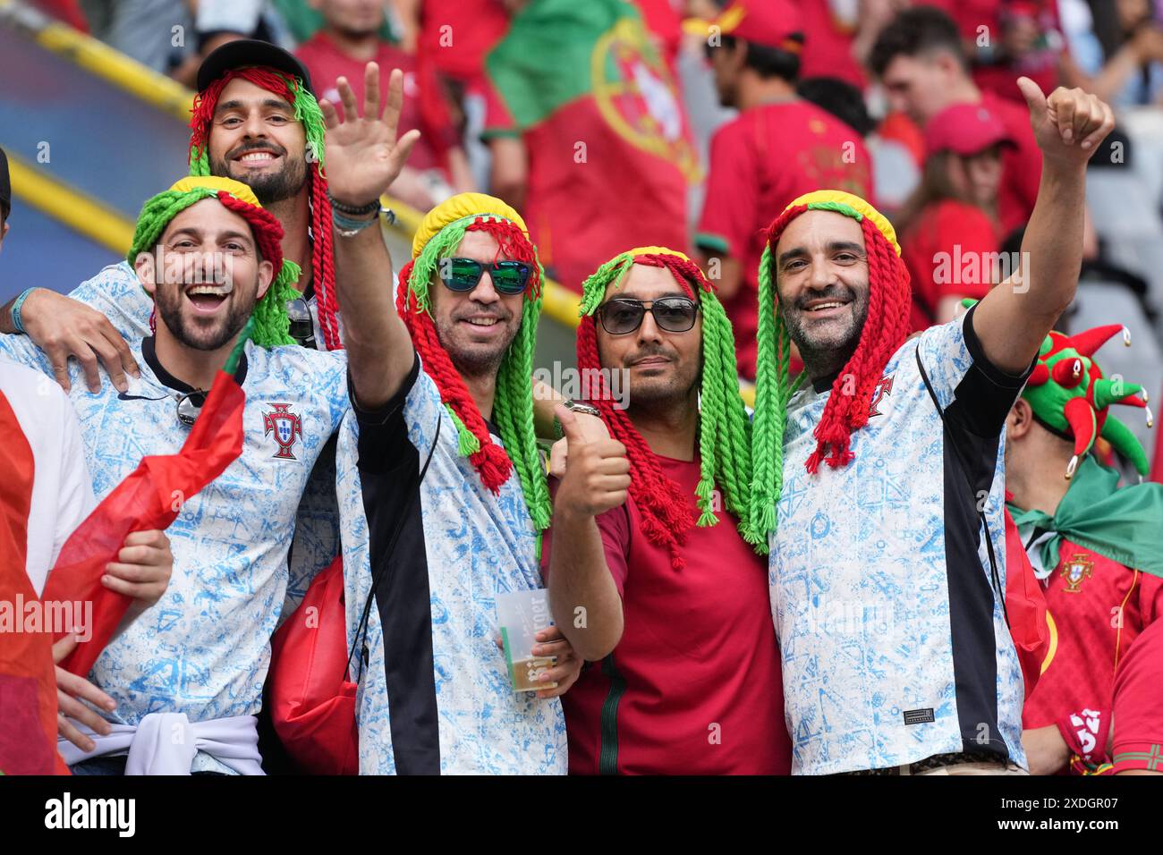 Dortmund. 22nd June, 2024. Portugal's fans are seen before the UEFA ...