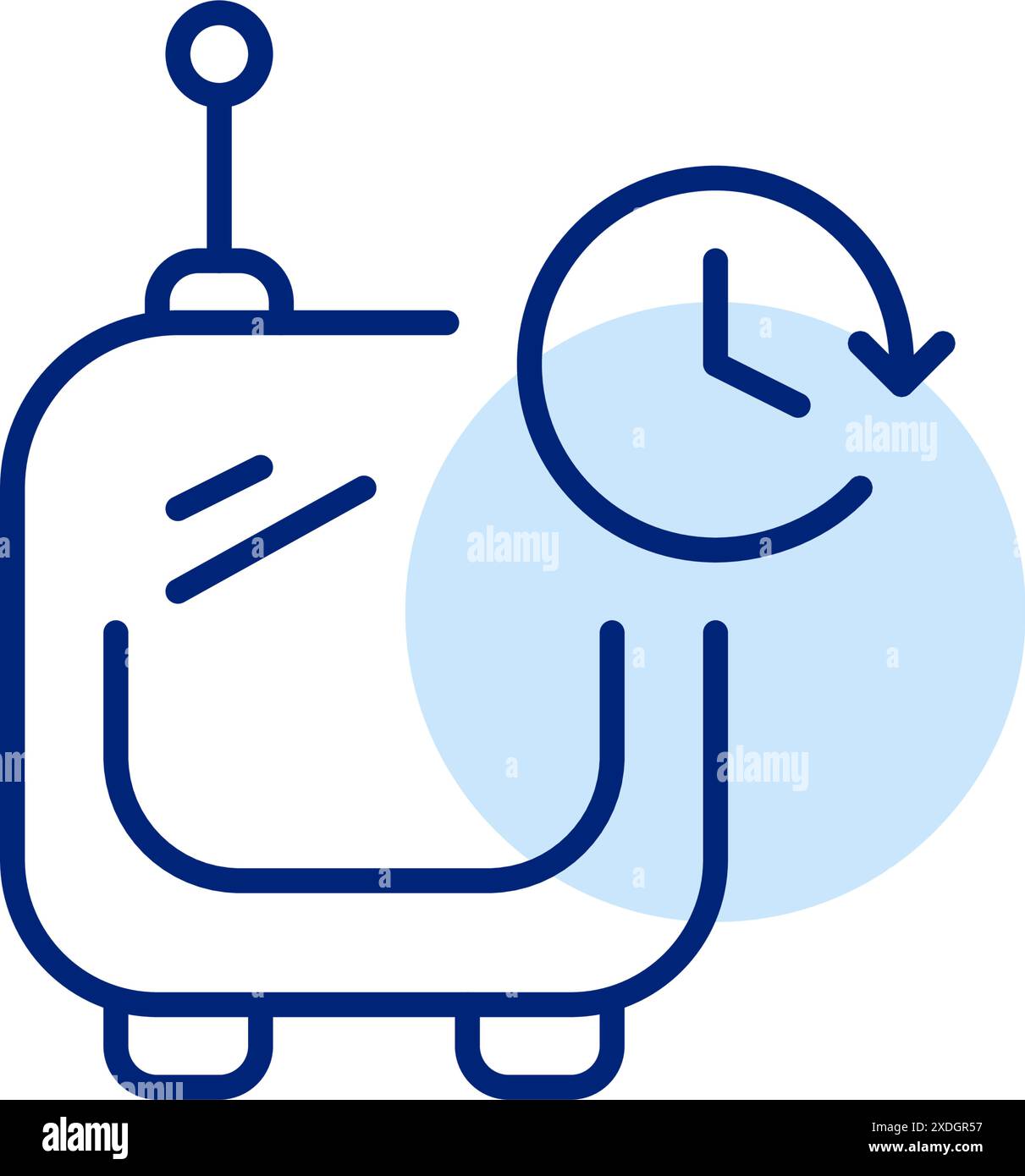 Automated delivery robot and clock. Precise scheduled express automated ...