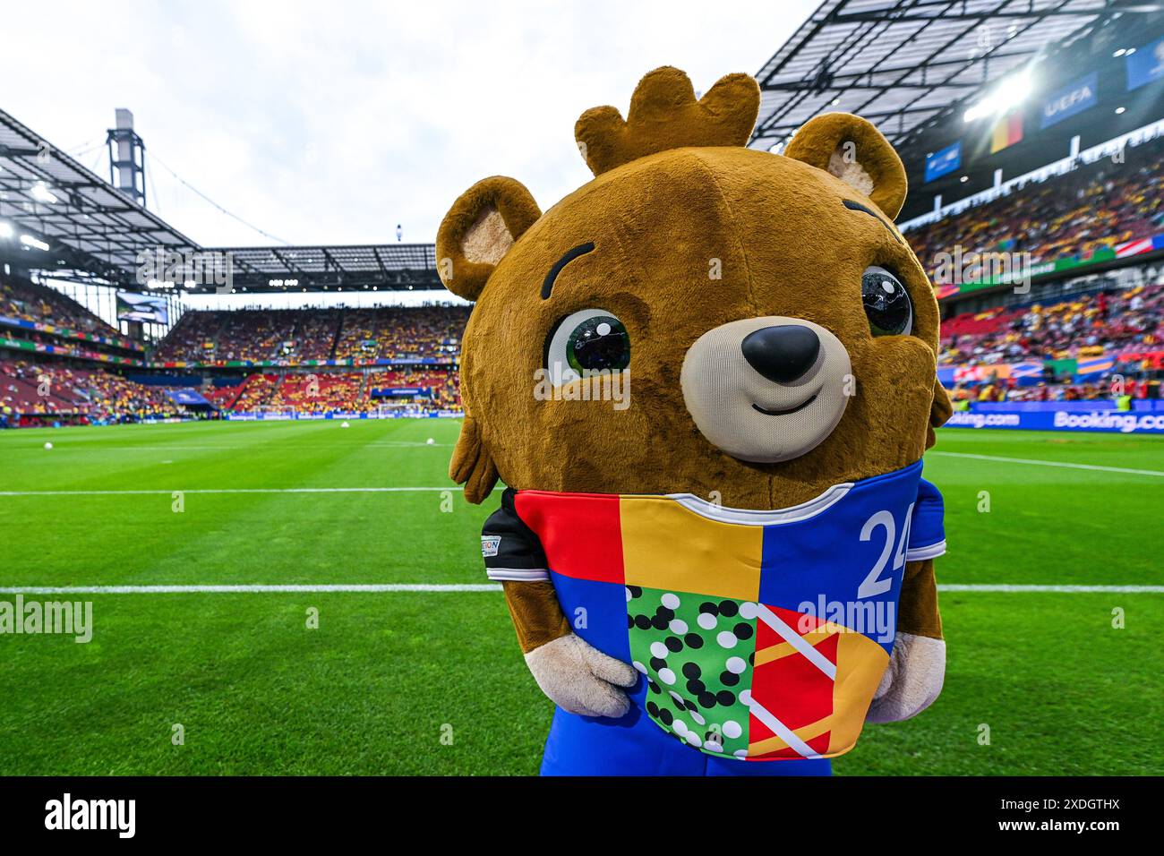 Cologne, Germany. 22nd June, 2024. Mascotte of EURO2024 before a soccer ...