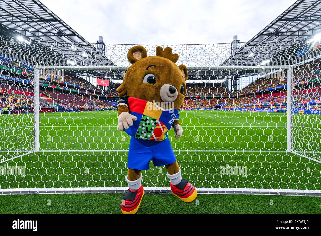 Cologne, Germany. 22nd June, 2024. Mascotte of EURO2024 before a soccer ...