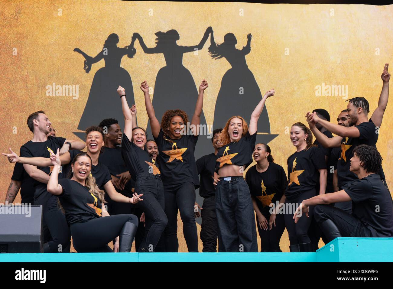London, UK. 22nd June, 2024. Hamilton the musical perform live on stage ...