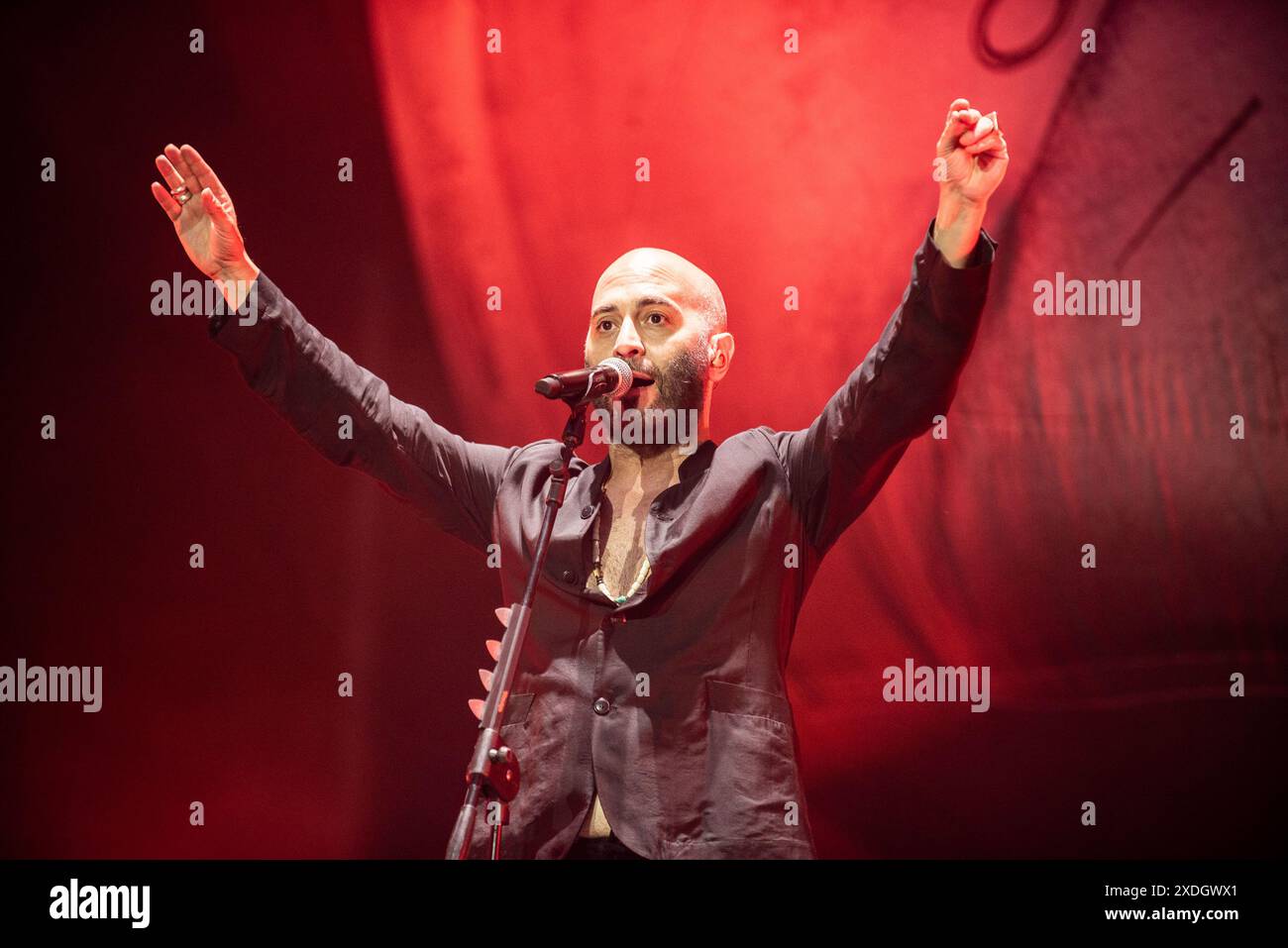 Giuliano Sangiorgi of Negramaro Stock Photo - Alamy