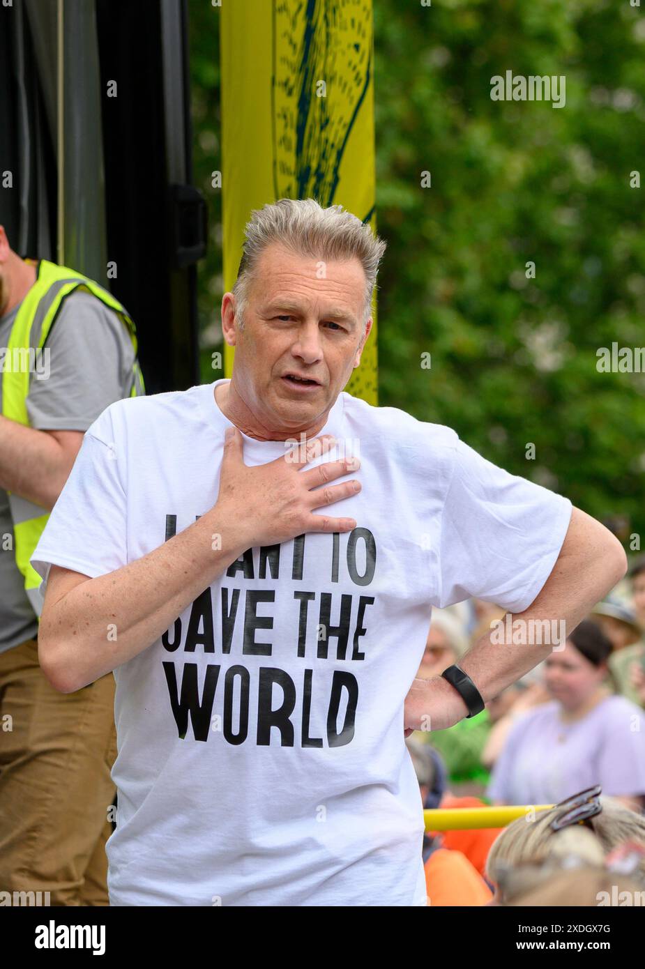 Chris Packham - TV wildlife presenter - at the Restore Nature Now march ...