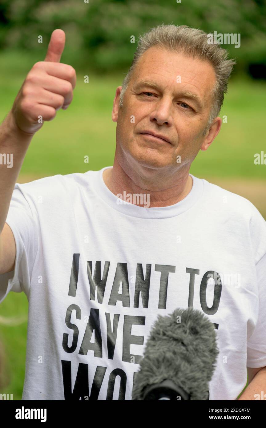 Chris Packham - TV wildlife presenter - at the Restore Nature Now march ...